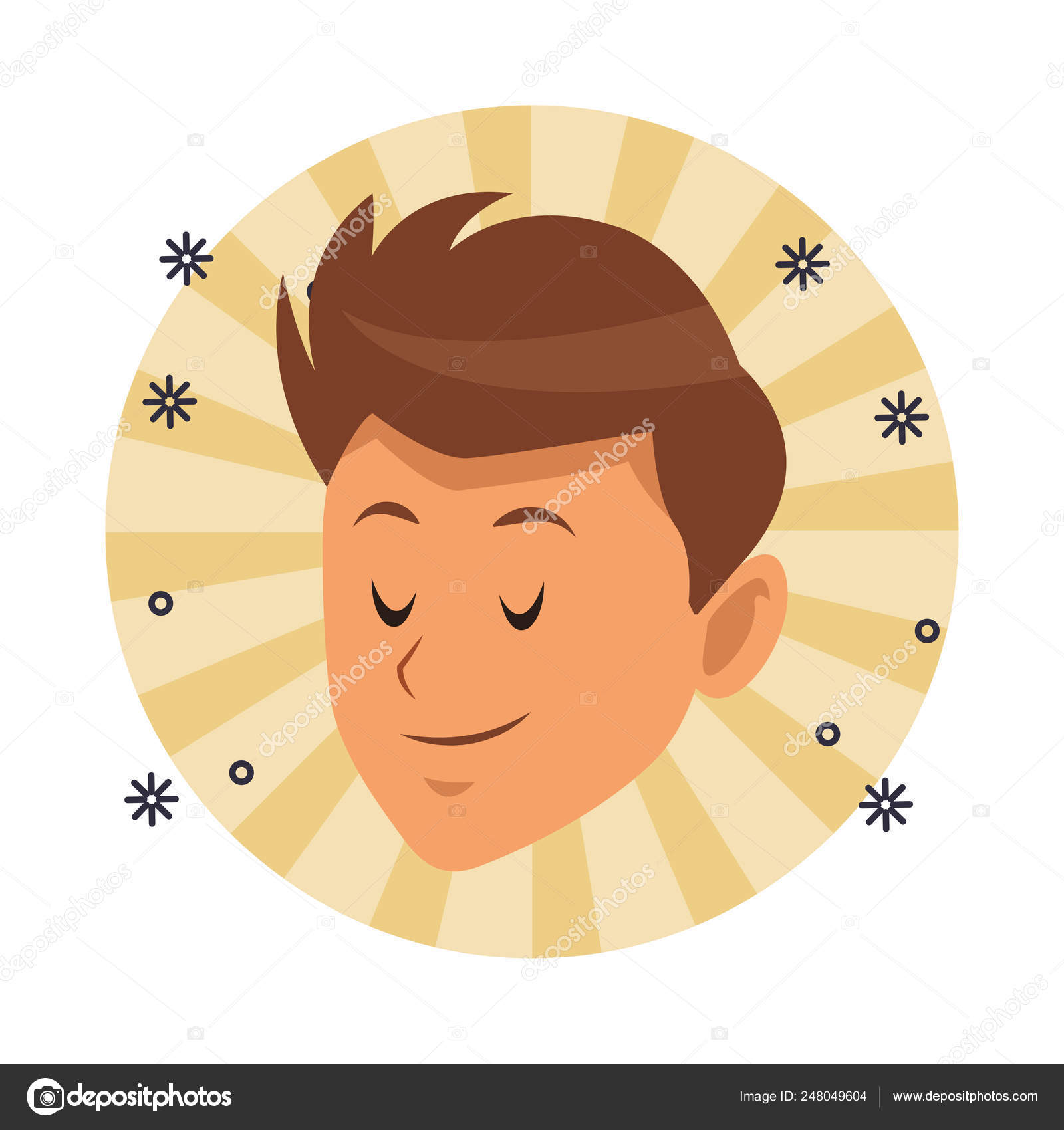 Man only face Stock Vector by ©jemastock 248049604