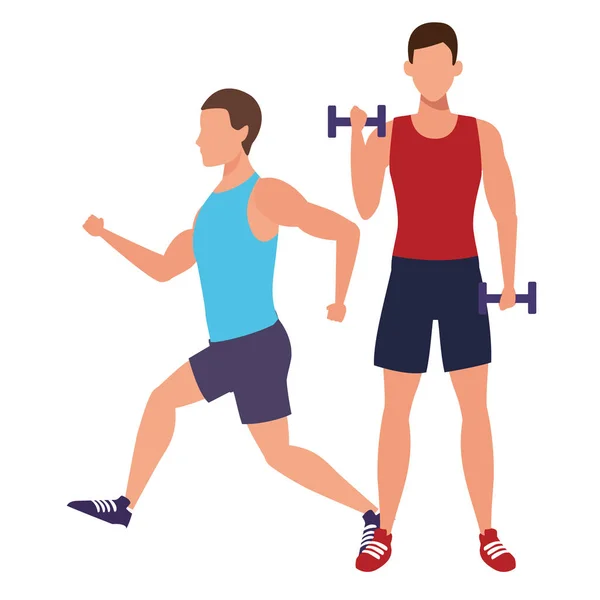 Group of people working out in the gym Stock Vector by ©jemastock 248083278