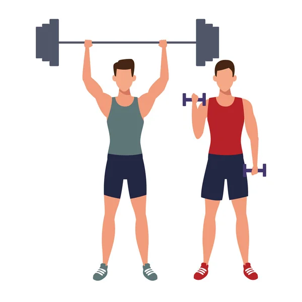 Fit men doing exercise Stock Vector Image by ©jemastock #233414920
