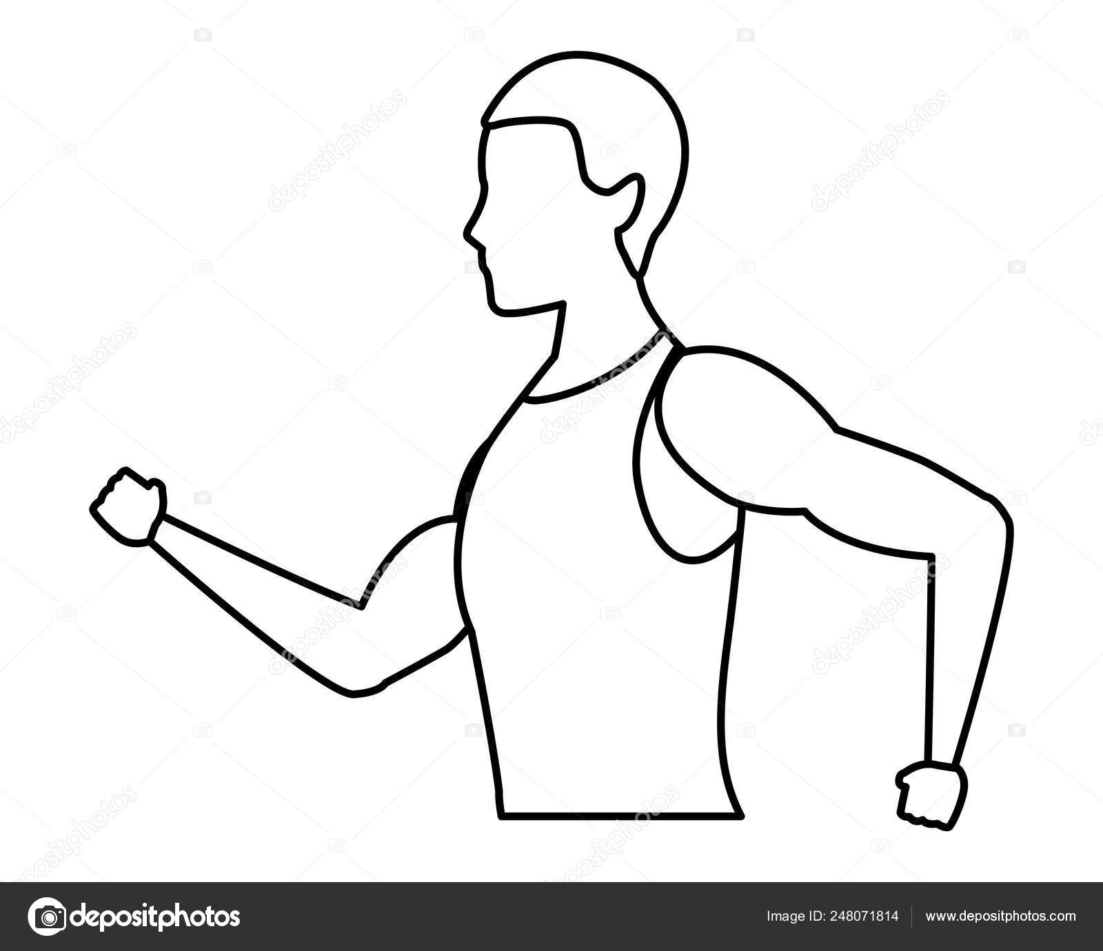 Man working out Stock Vector Image by ©jemastock #248071814