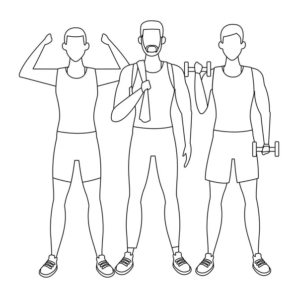 Group of people working out Stock Vector by ©jemastock 248074076