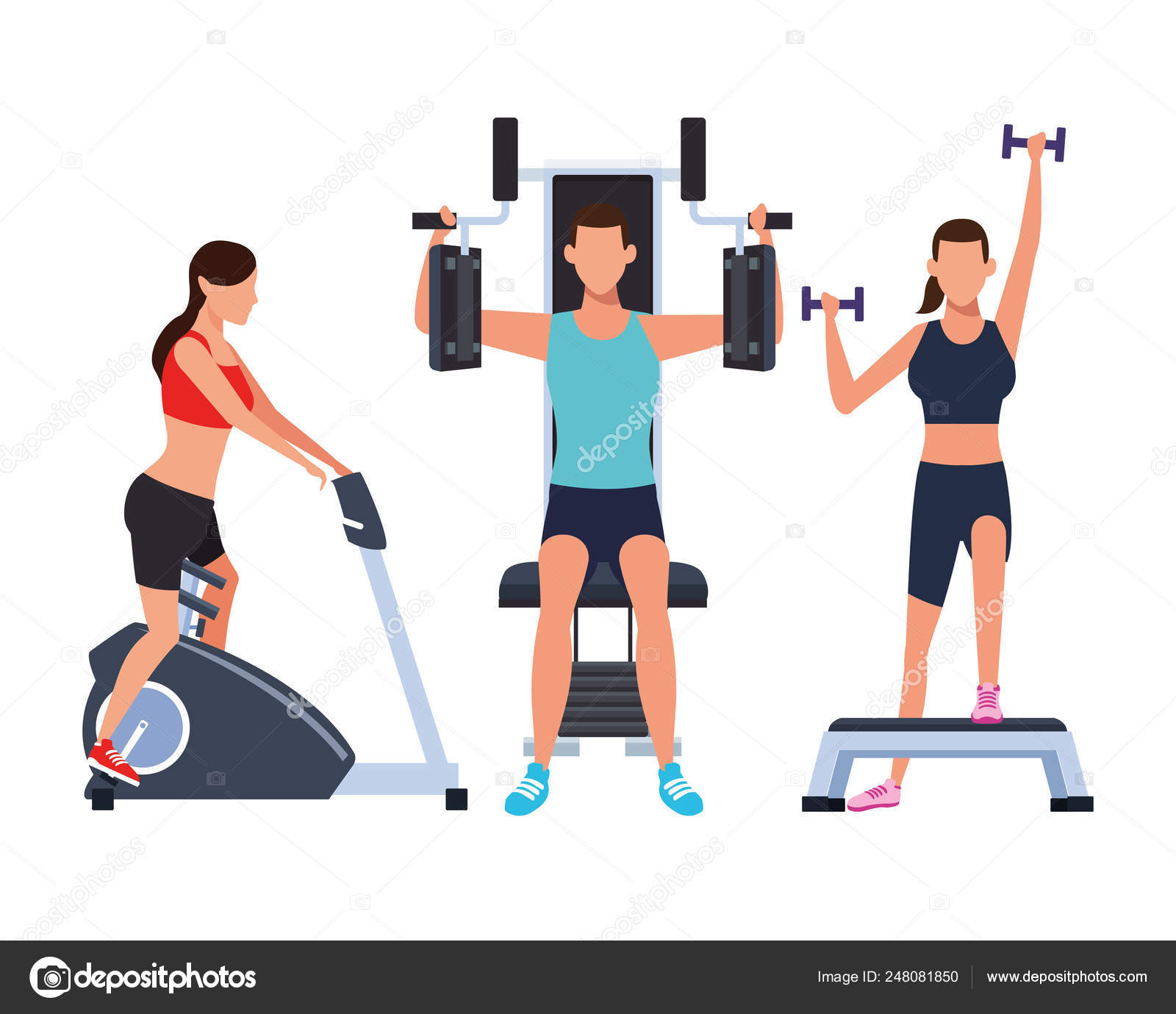 Cartoon Person Working Out