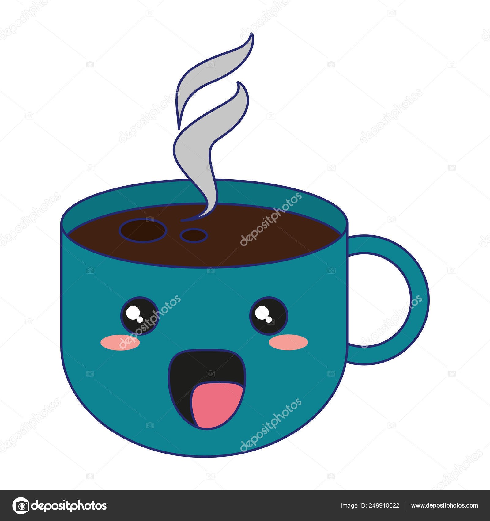 Heiße Kaffeetasse Symbol kawaii cartoon Stock-Vektorbild von ©jemastock ...
