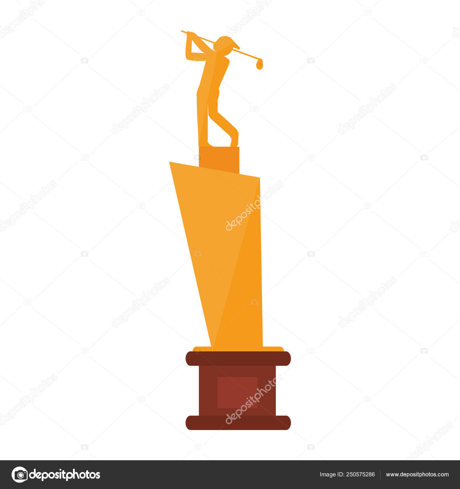Golf trophy cup symbol Stock Vector Image by ©jemastock #250575286