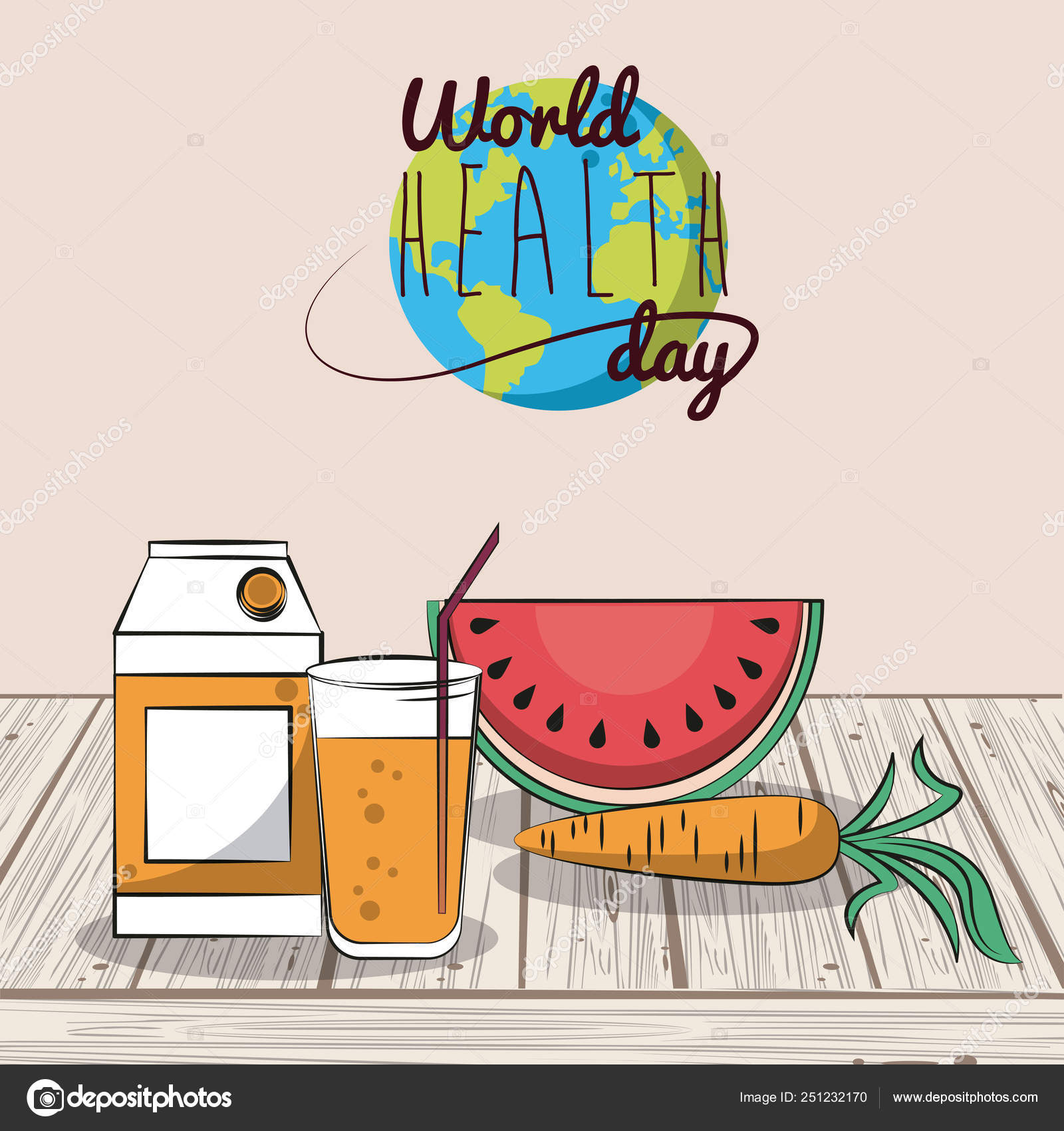 World healthy day card Stock Vector Image by ©jemastock #251232170