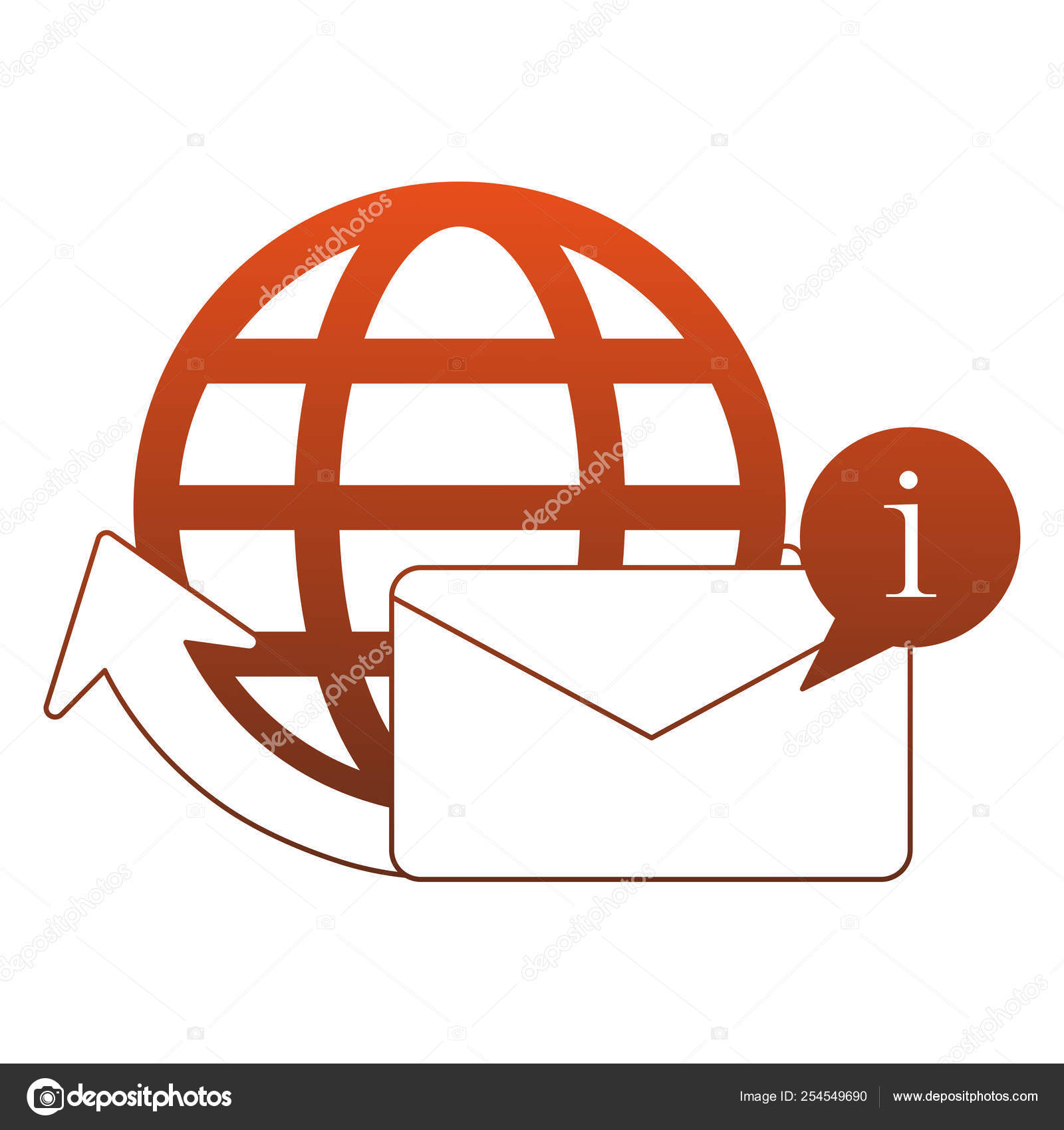 Email global communication red lines Stock Vector by ©jemastock 254549690