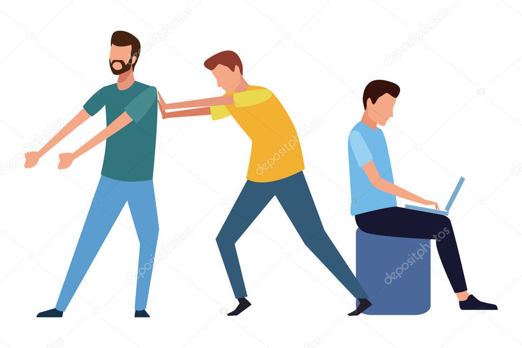 İş arkadaşları ekip çalışması çizgi film ©jemastock 254677014'e ait ...