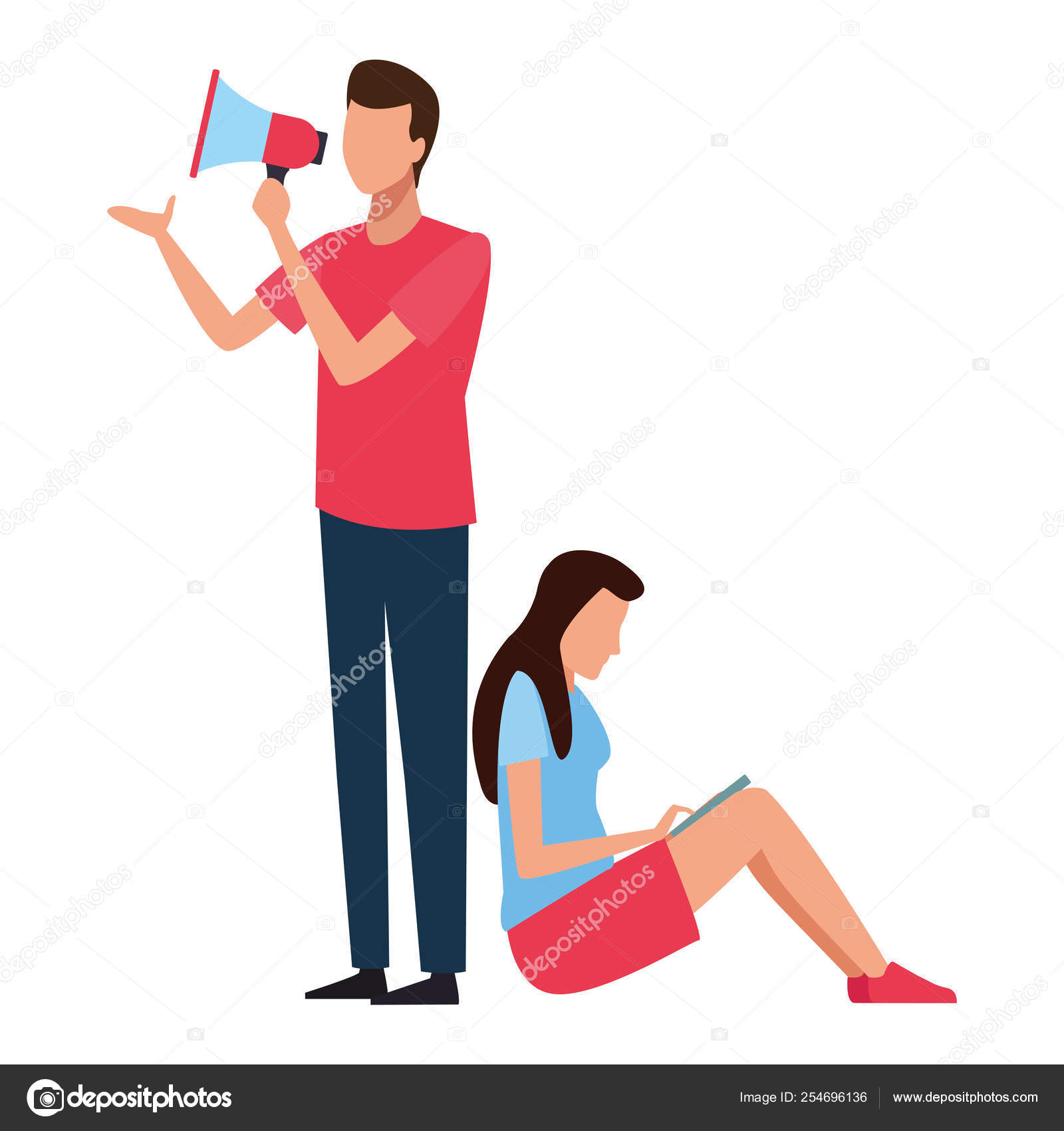 İş arkadaşları ekip çalışması çizgi film ©jemastock 254696136'e ait ...