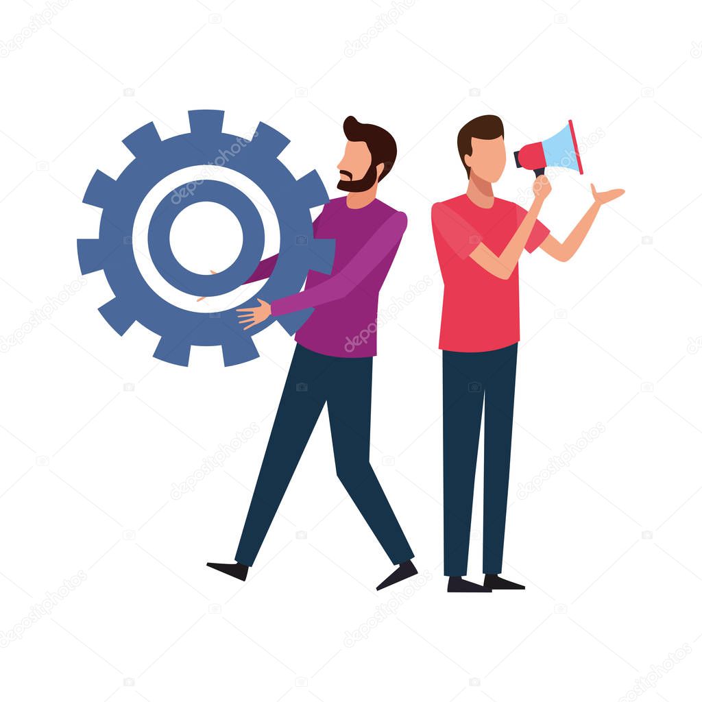 İş arkadaşları ekip çalışması çizgi film ©jemastock 254715682'e ait ...