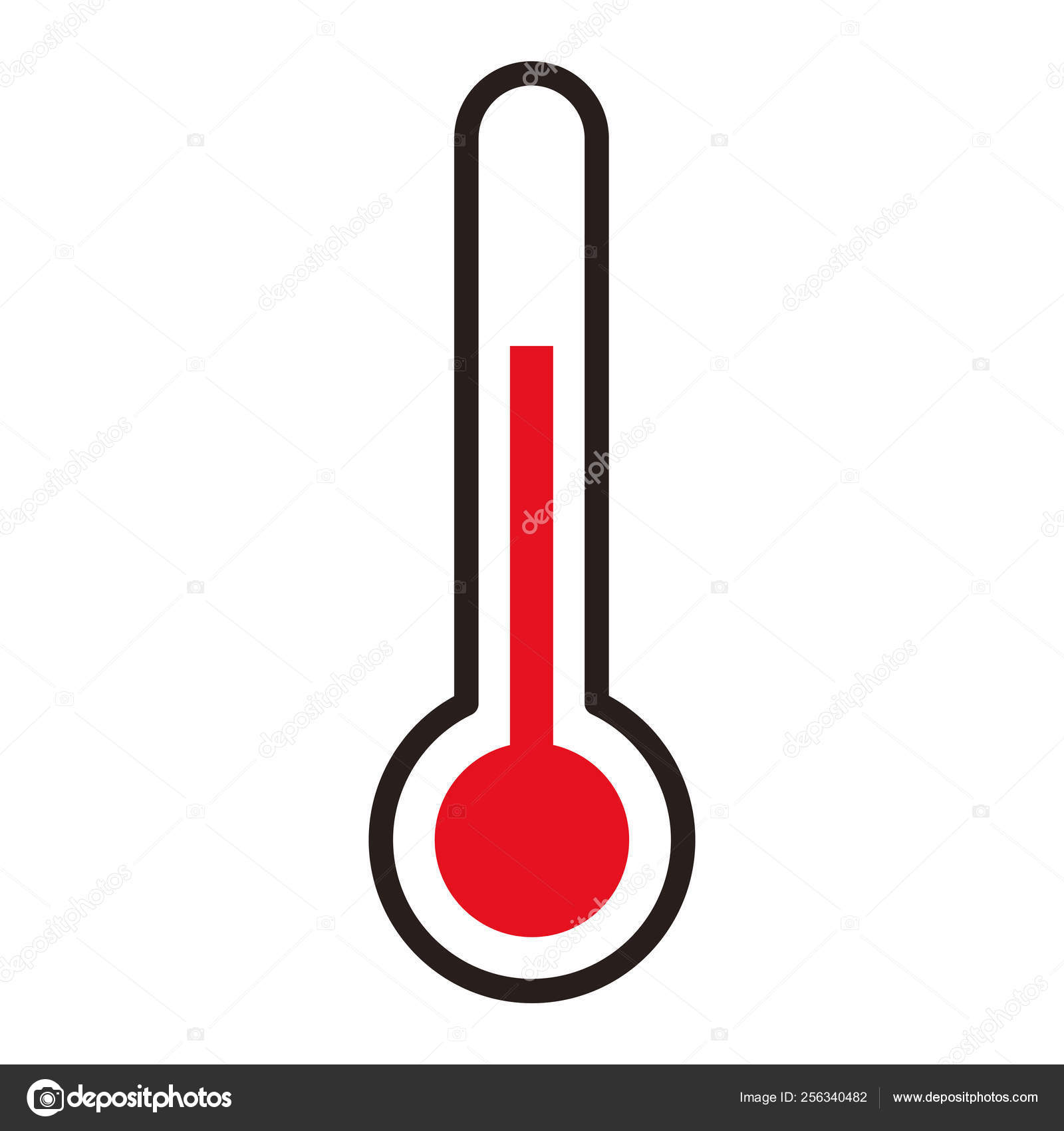 Thermometer symbol isolated Stock Vector by ©jemastock #256340482