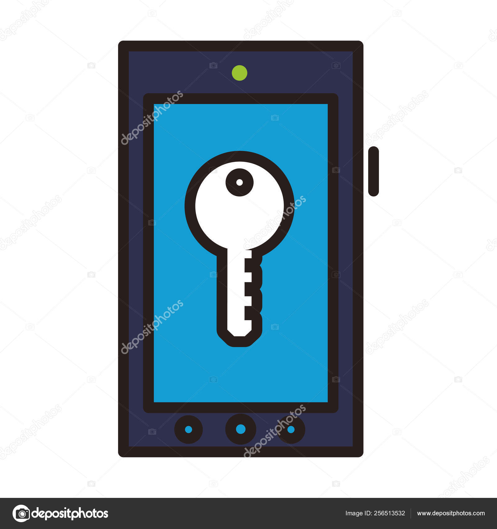 Smartphone locked symbol Stock Vector Image by ©jemastock #256513532