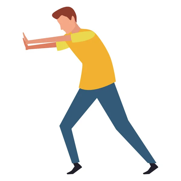 Man pushing cartoon Vector Art Stock Images | Depositphotos