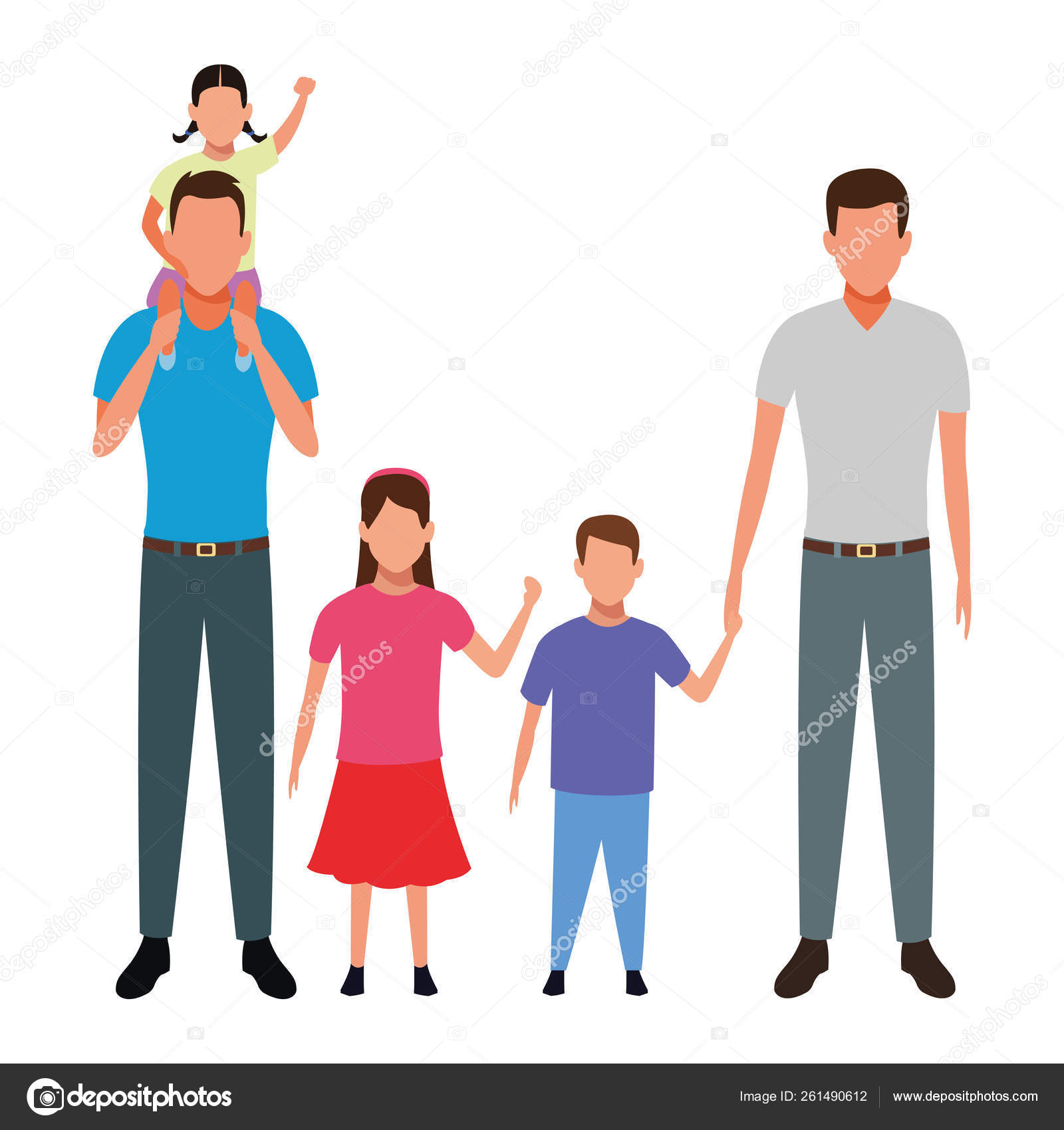 Men with children Stock Vector by ©jemastock 261490612