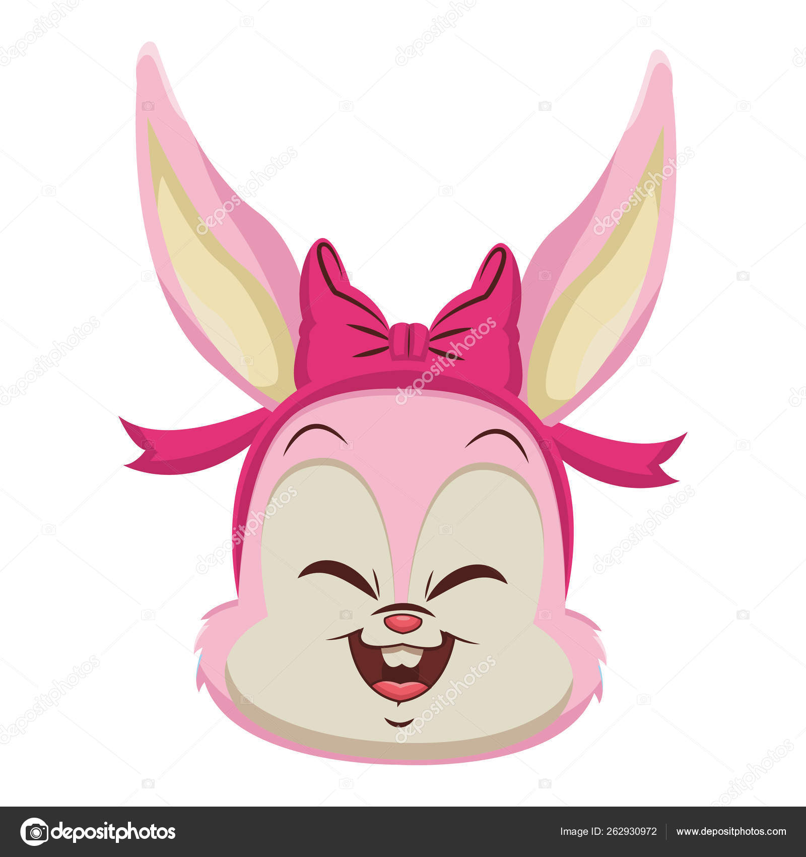 Rabbit face cartoon — Stock Vector © jemastock #262930972