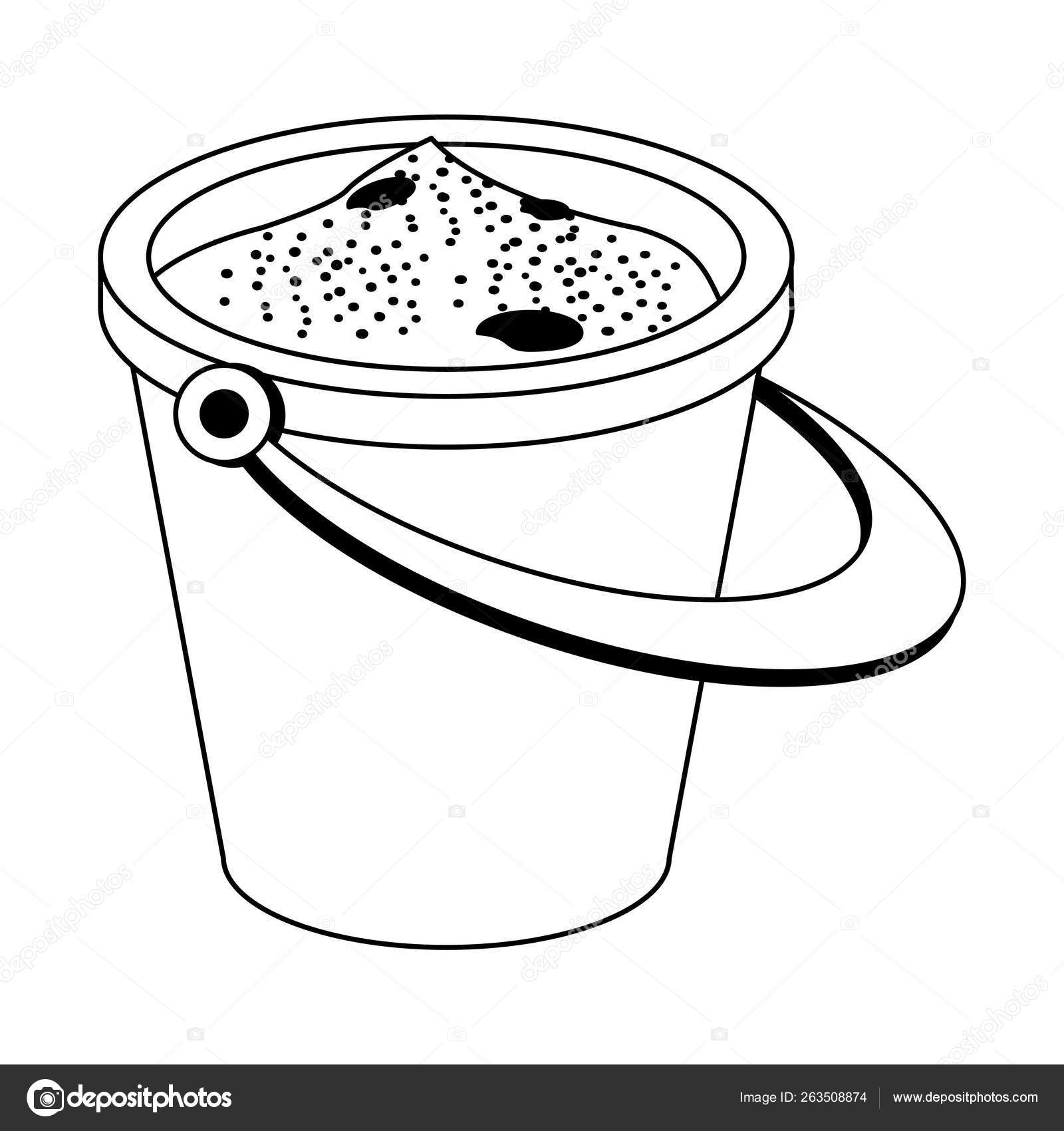Beach sand bucket isolated Stock Vector by ©jemastock 263508874