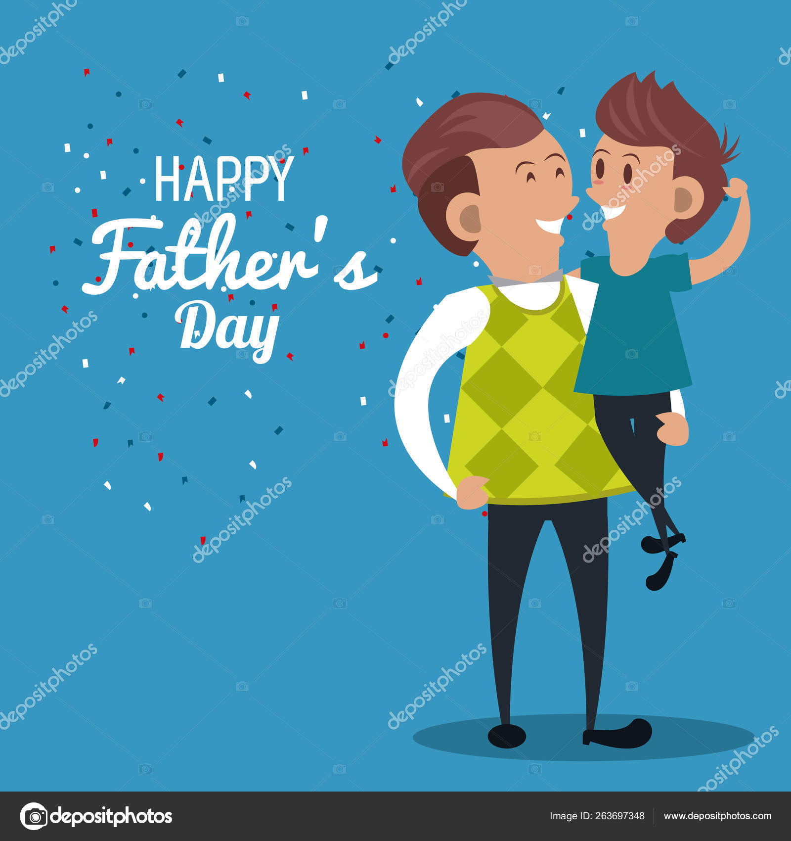Happy Fathers Day Card Stock Vector Image By ©jemastock 263697348