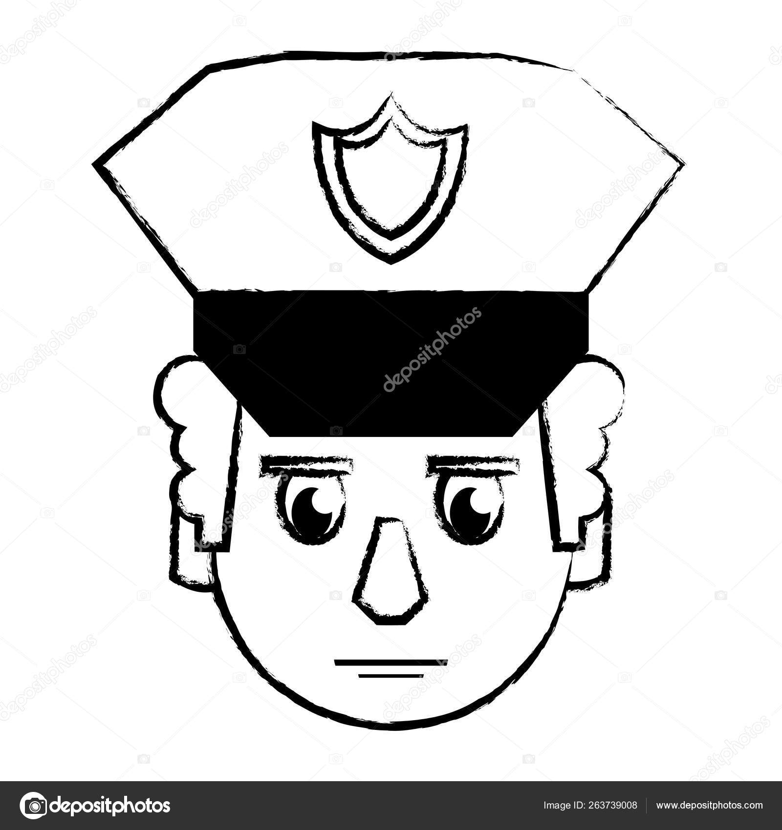 Police face cartoon sketch Stock Vector by ©jemastock 263739008 Police face cartoon sketch Stock Vector by ©jemastock 263739008
