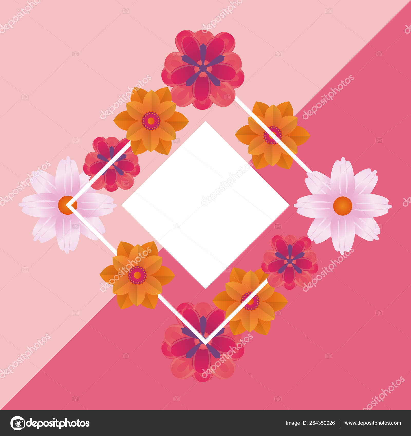 Floral frame blank card Stock Vector Image by ©jemastock #264350926