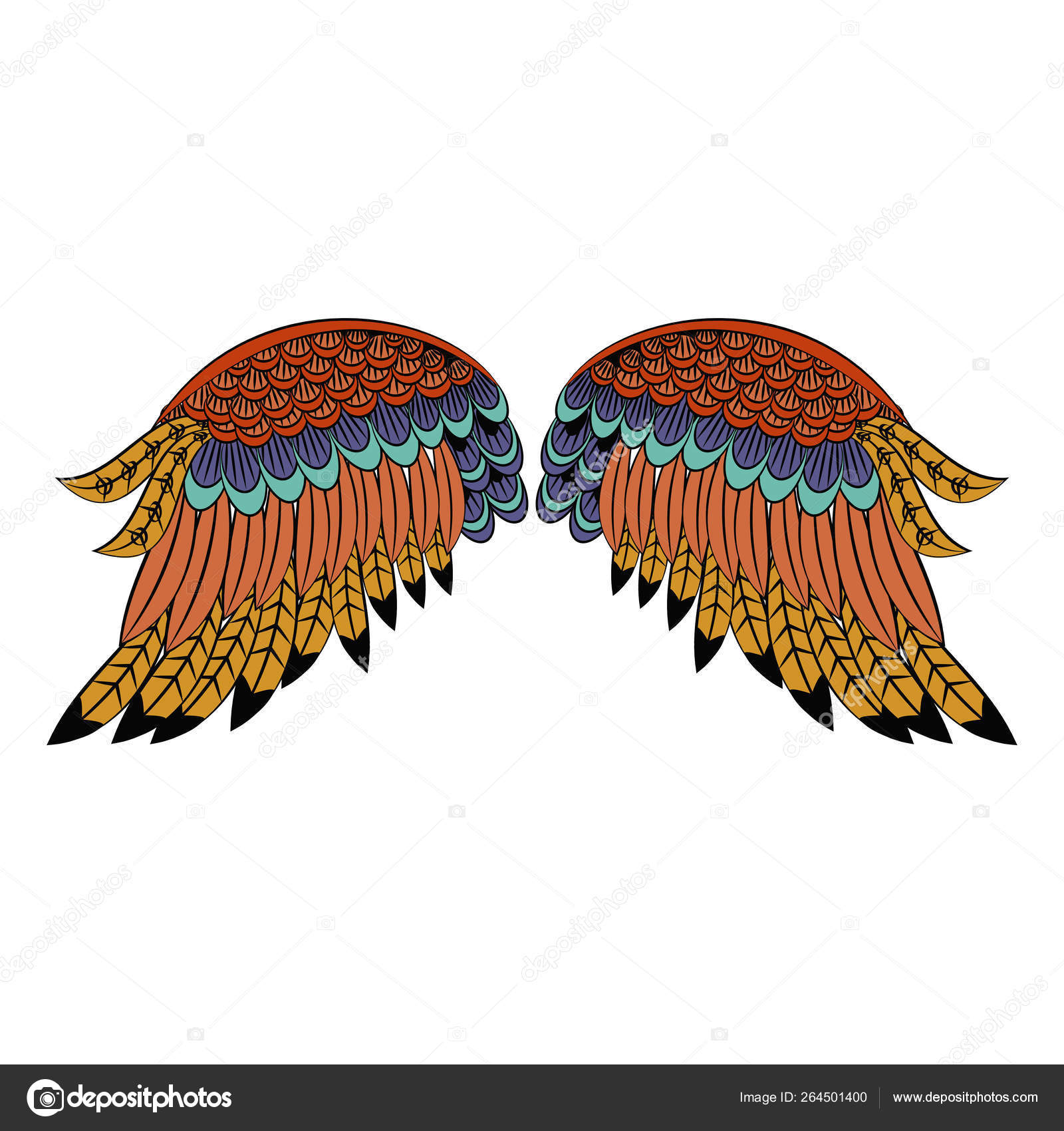 Bird wings isolated Stock Vector by ©jemastock 264501400
