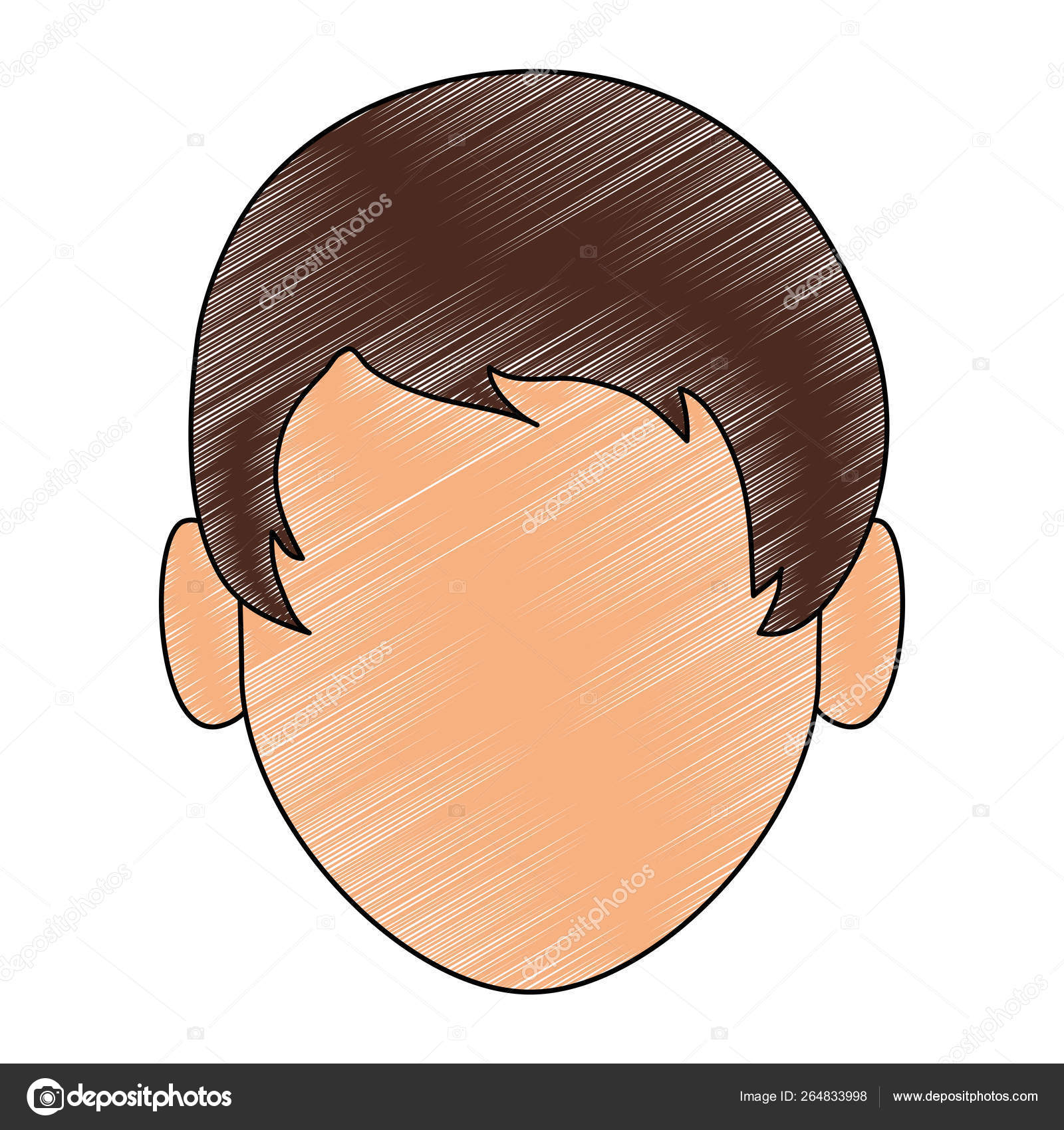 Man Faceless Head Scribble Stock Vector Image By ©jemastock 264833998