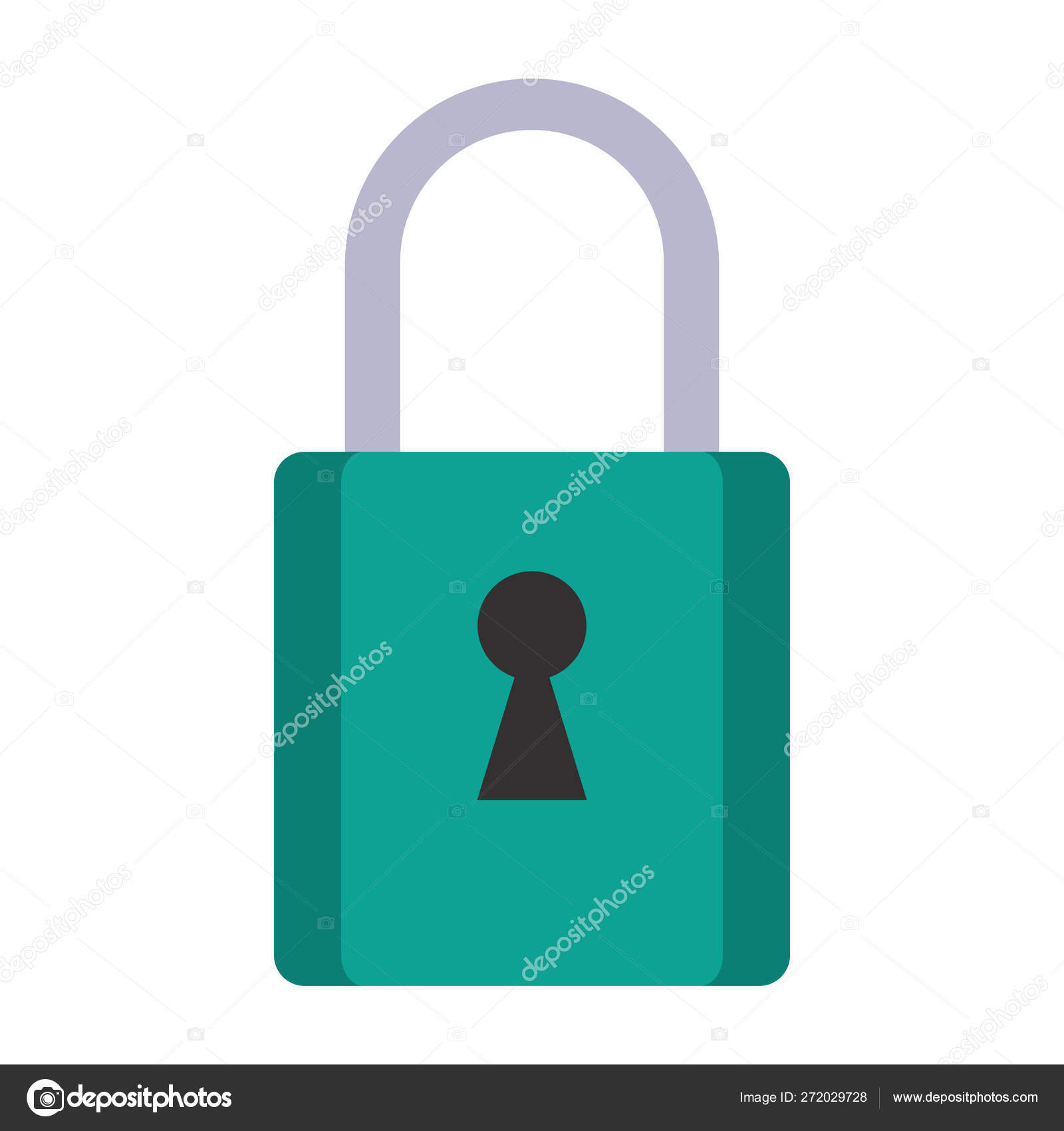 Padlock security symbol isolated Vector illustration Stock Vector by ...