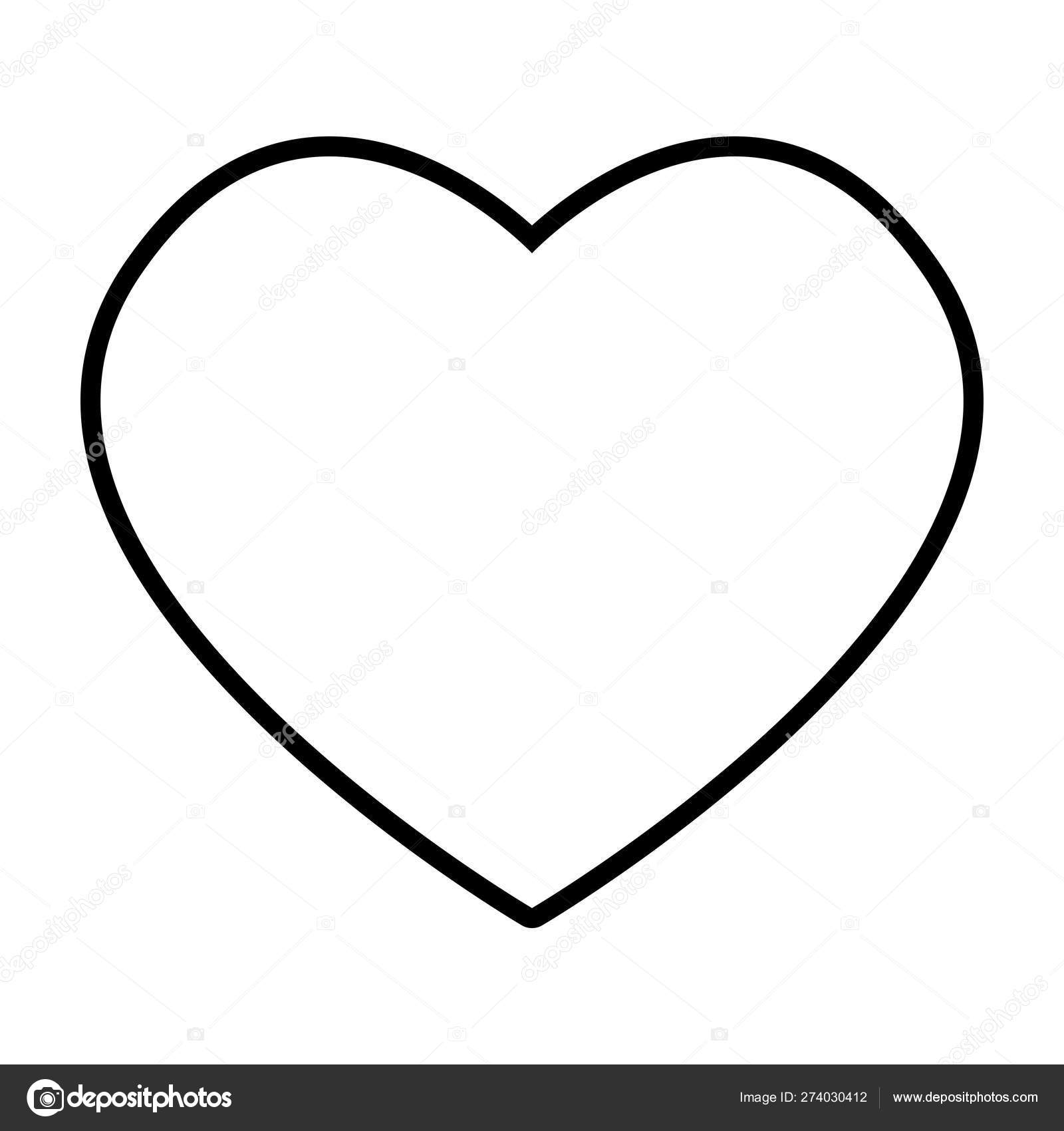 Corazón De Dibujos Animados En Blanco Y Negro Conjunto De Imágenes