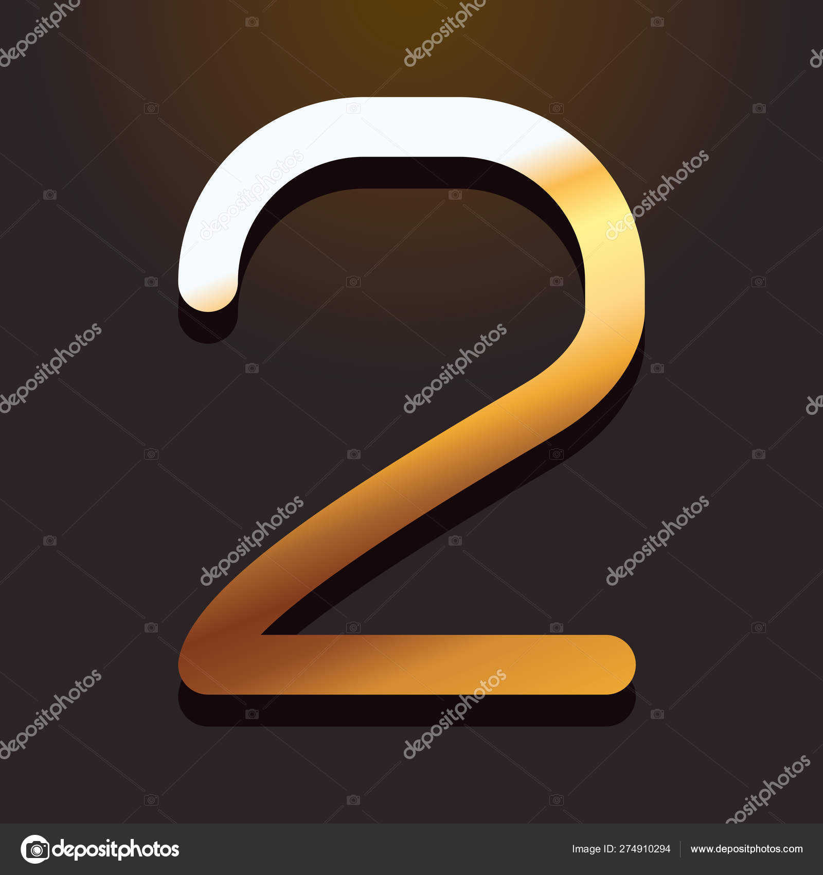Two number gold font Stock Vector Image by ©jemastock #274910294