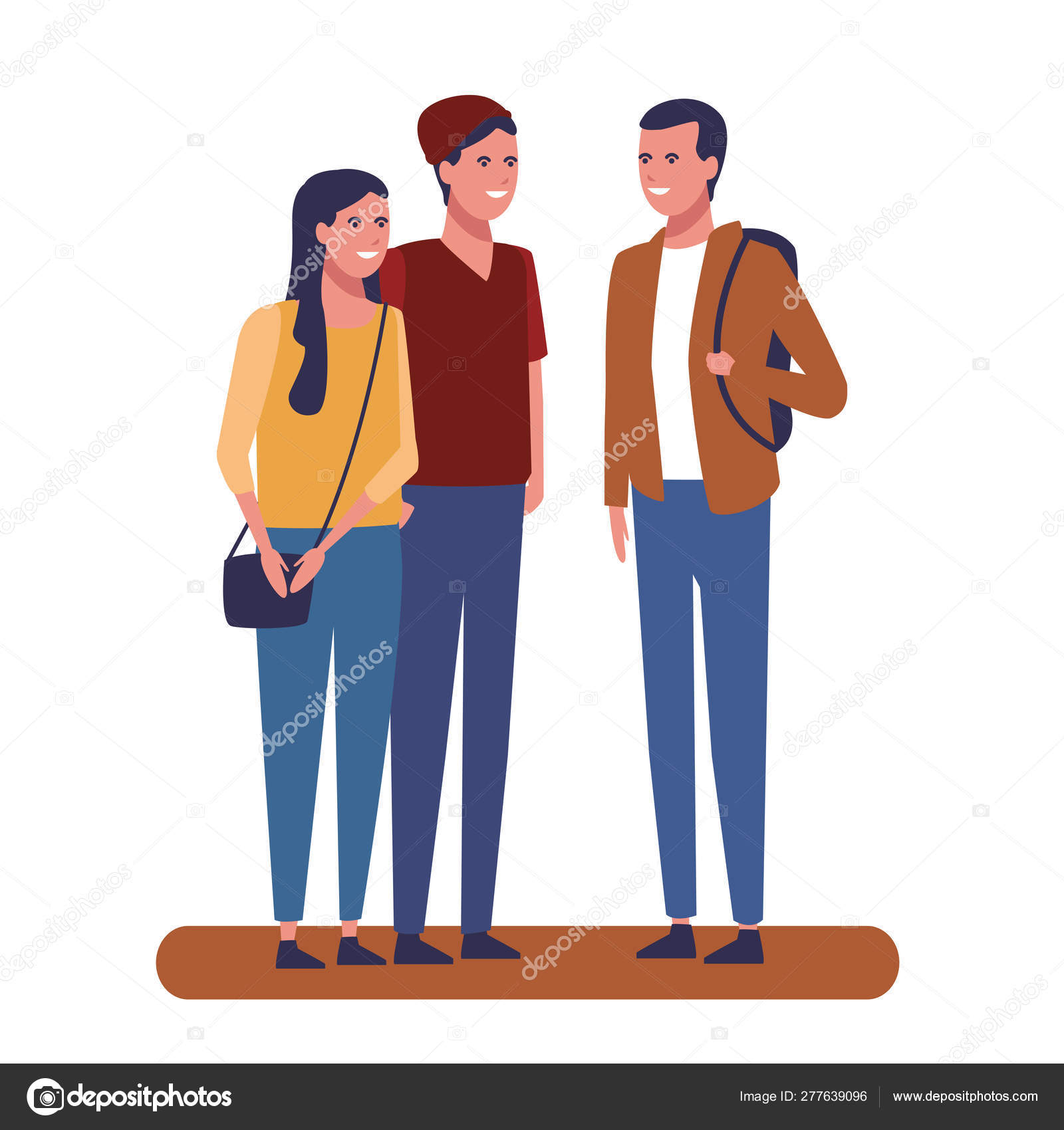 Friends Hanging Out Cartoon