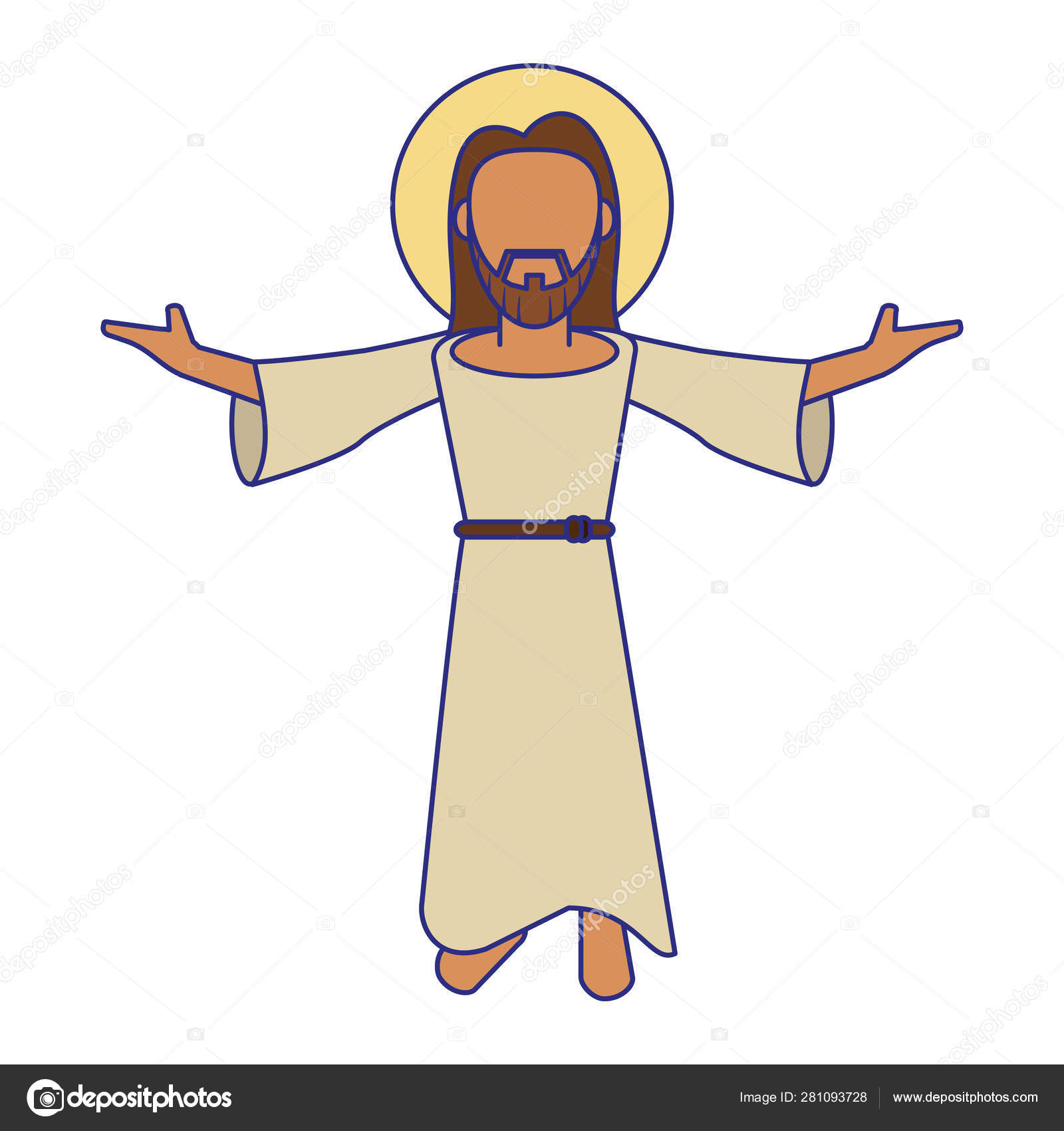 Jesus Arms Open Drawing