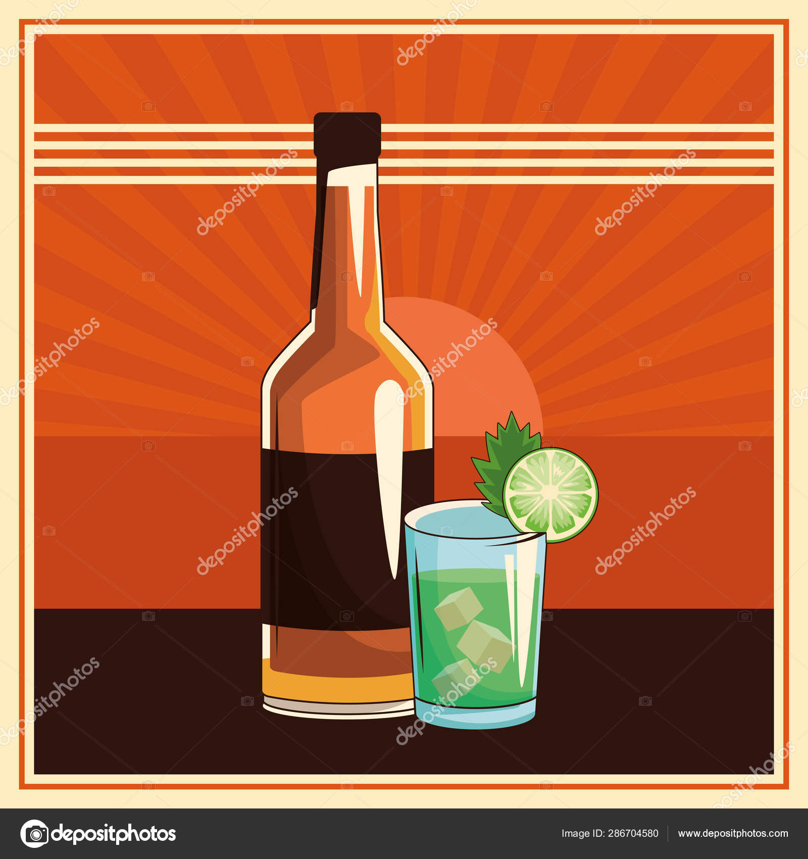 Alcoholic drinks beverages cartoon Stock Vector Image by ©jemastock ...