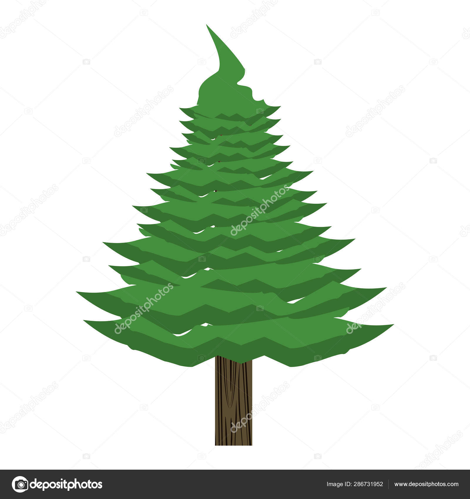 Tree pine cartoon ⬇ Vector Image by © jemastock | Vector Stock 286731952