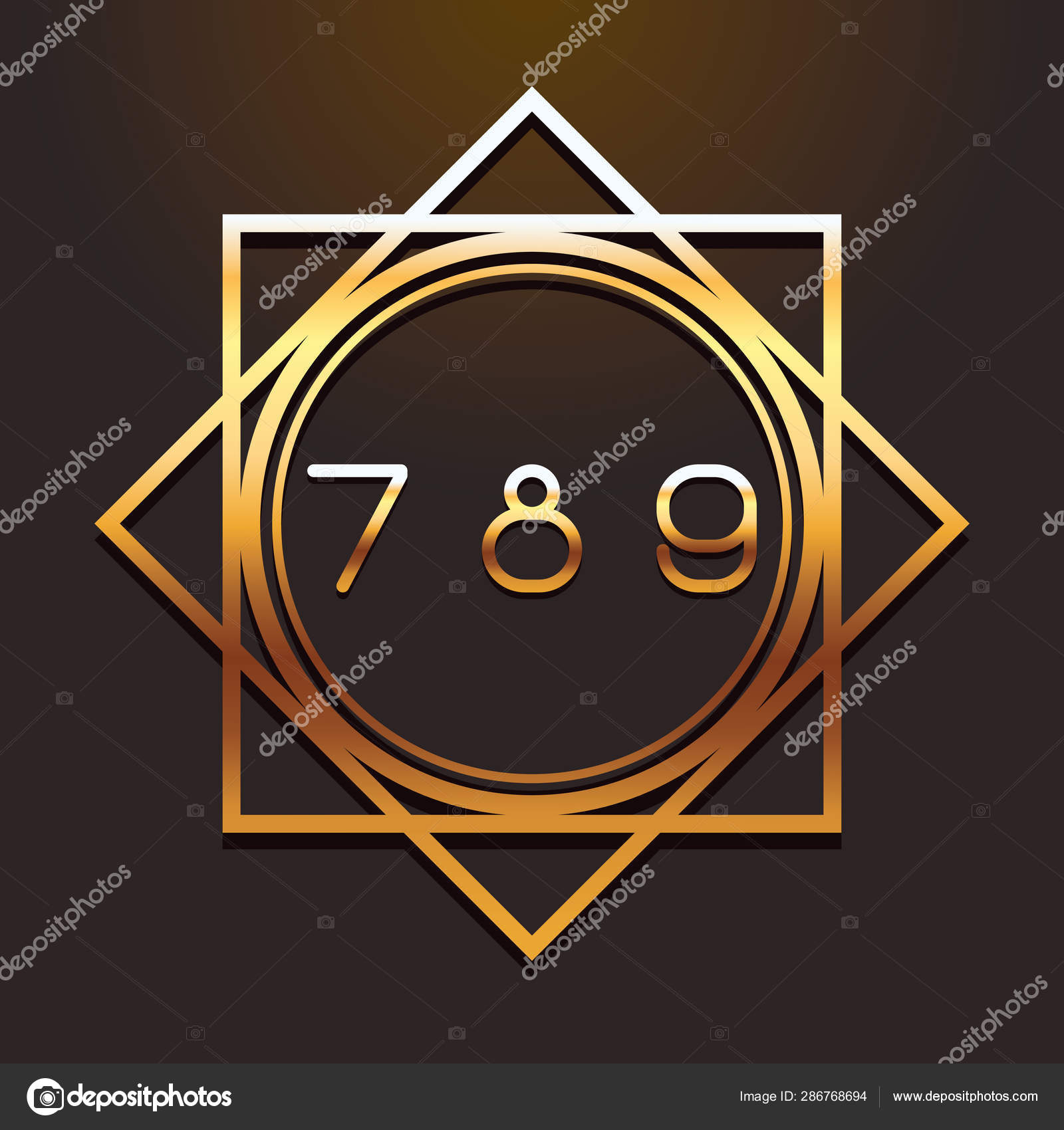 Image vectorielle Sept huit neuf caractères numériques par ©jemastock ...