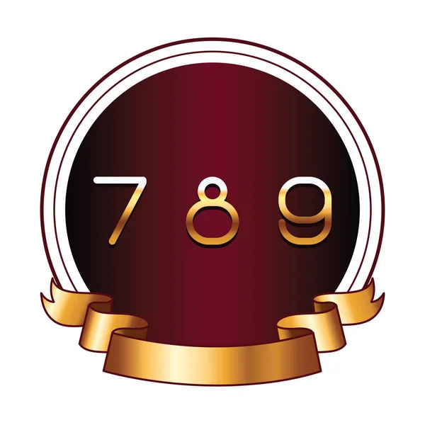 Image vectorielle Sept huit neuf caractères numériques par ©jemastock ...