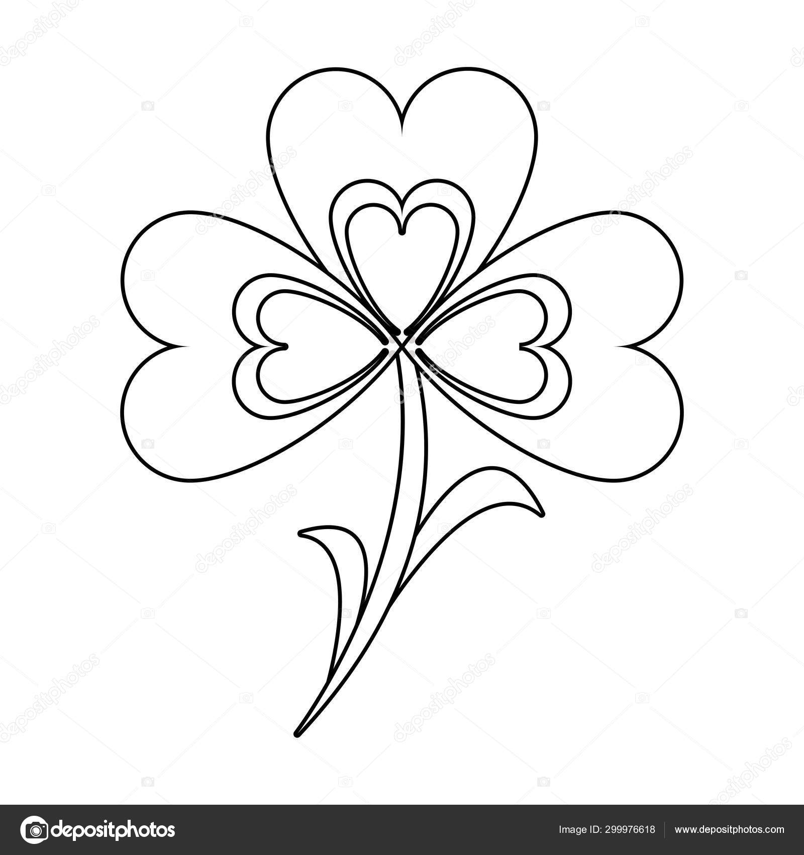 Irish Four Leaf Clover Drawing