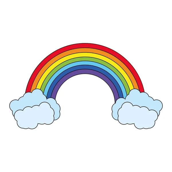 Rainbow on a white background. Rainbow vector. Rainbow illustration ...