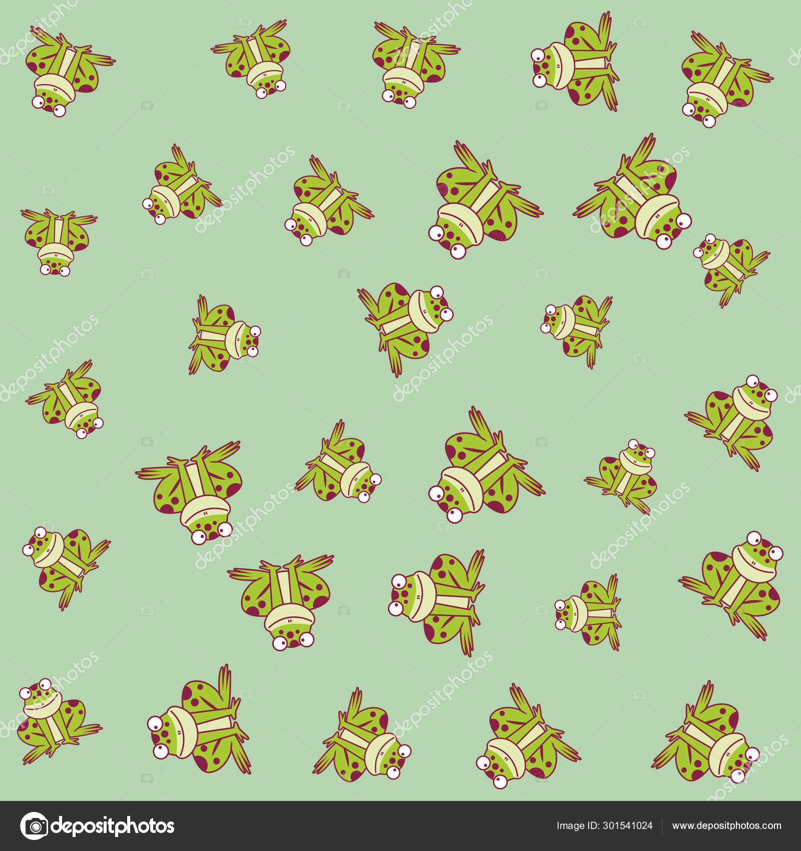 Frog cute cartoon pattern background Stock Vector Image by ©jemastock ...