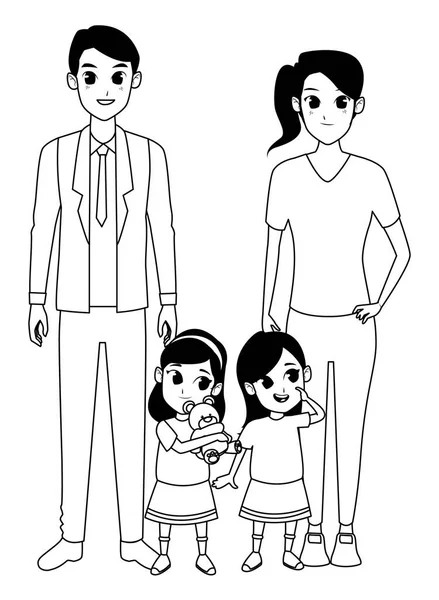 Family Clipart Black And White