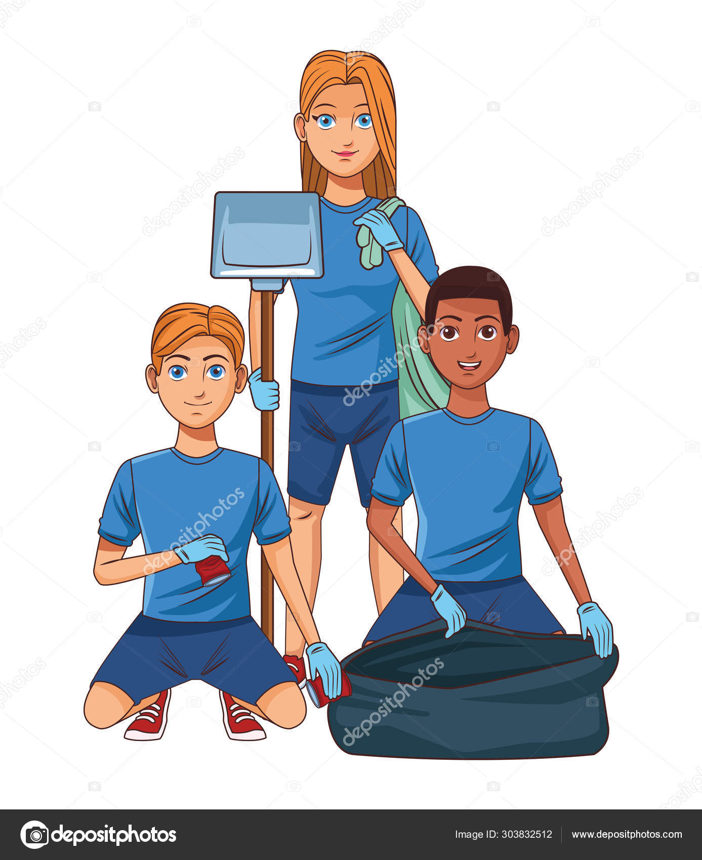 Cleaning service person avatar cartoon character Stock Vector Image by ...