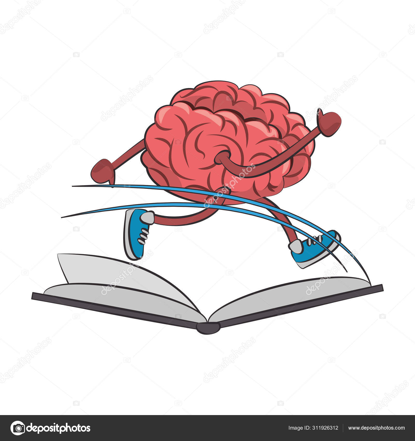 Inteligencia cerebral humana y dibujos animados creatividad Vector de ...