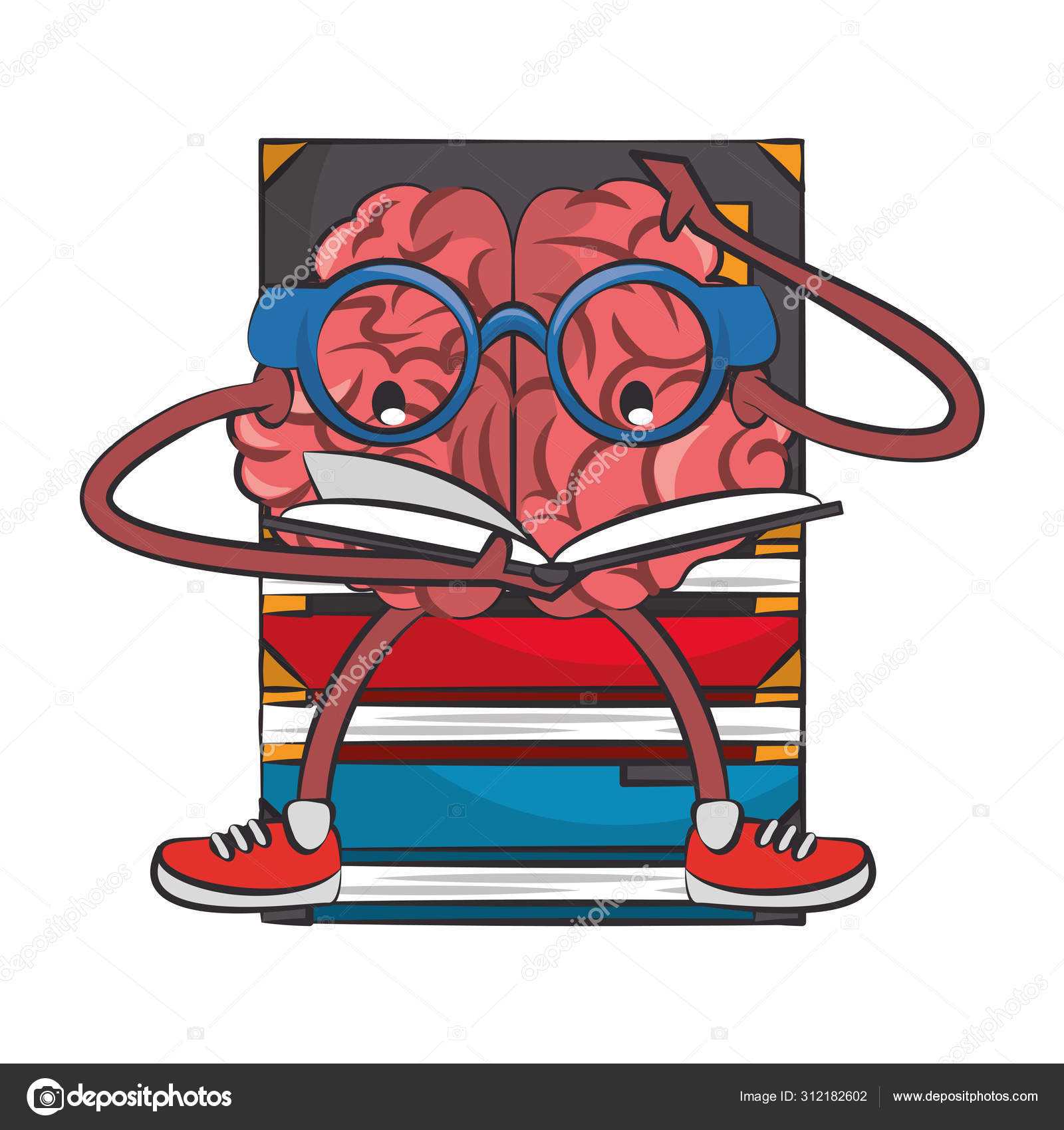 Inteligencia cerebral humana y dibujos animados creatividad Vector de ...