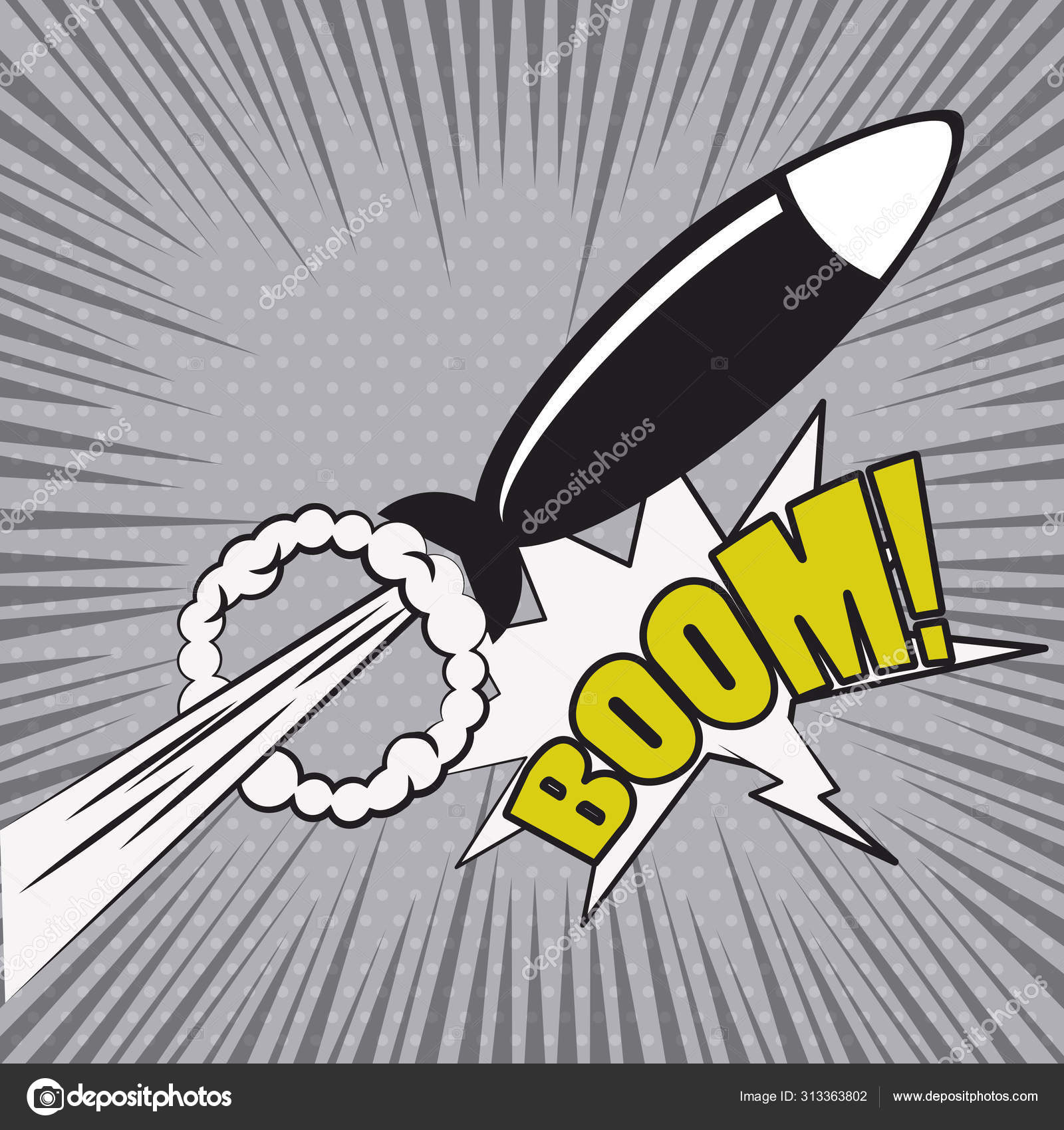 BD explosion pop art bande dessinée Vecteur par ©jemastock 313363802