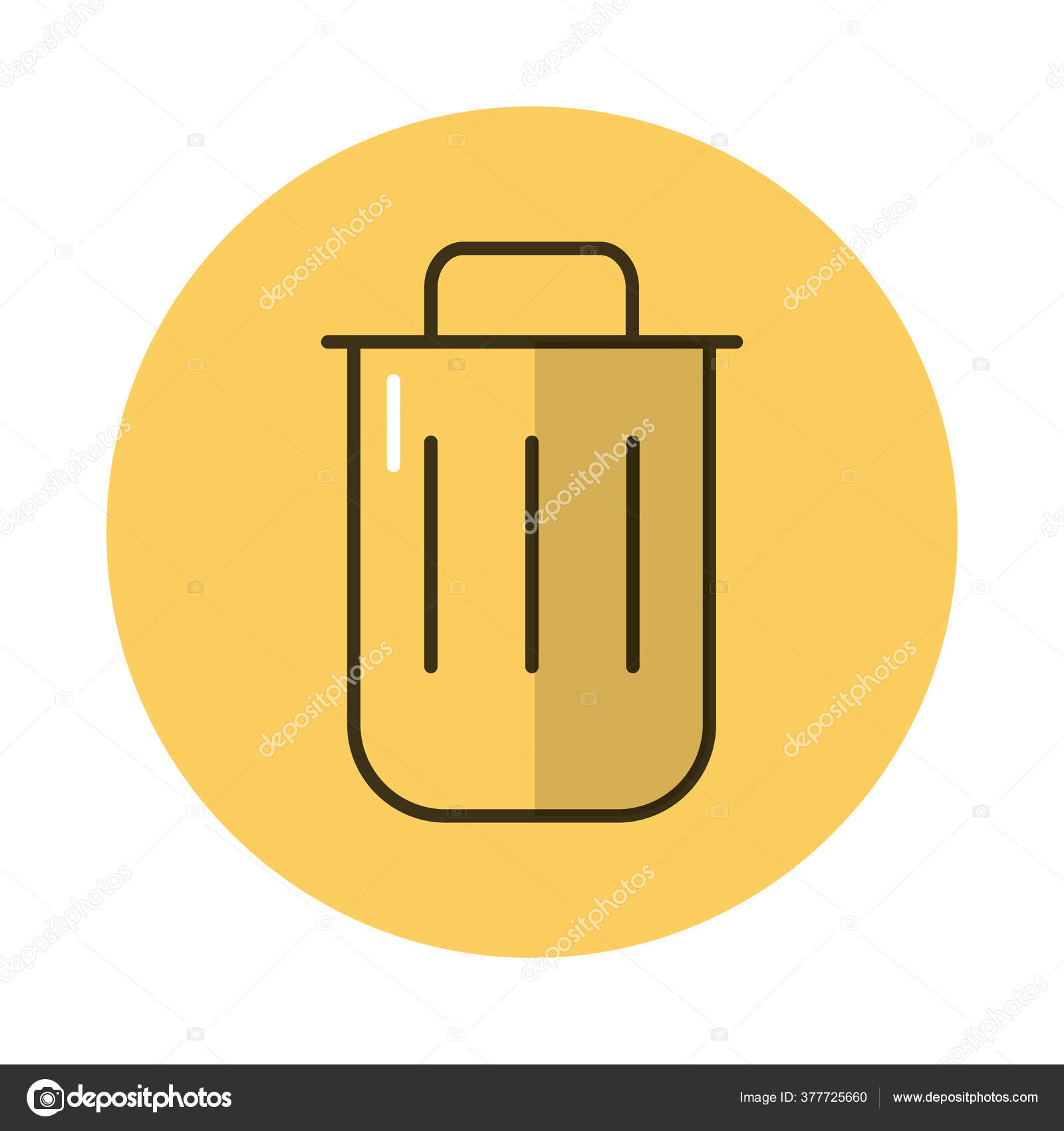 Waste bin block style icon Stock Vector by ©jemastock 377725660