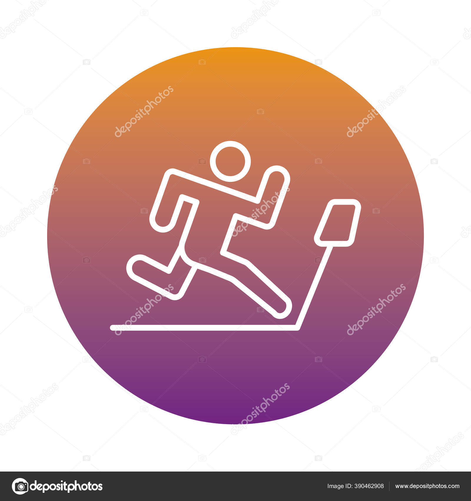 Runner avatar figure in machine block style icon Stock Vector by ...