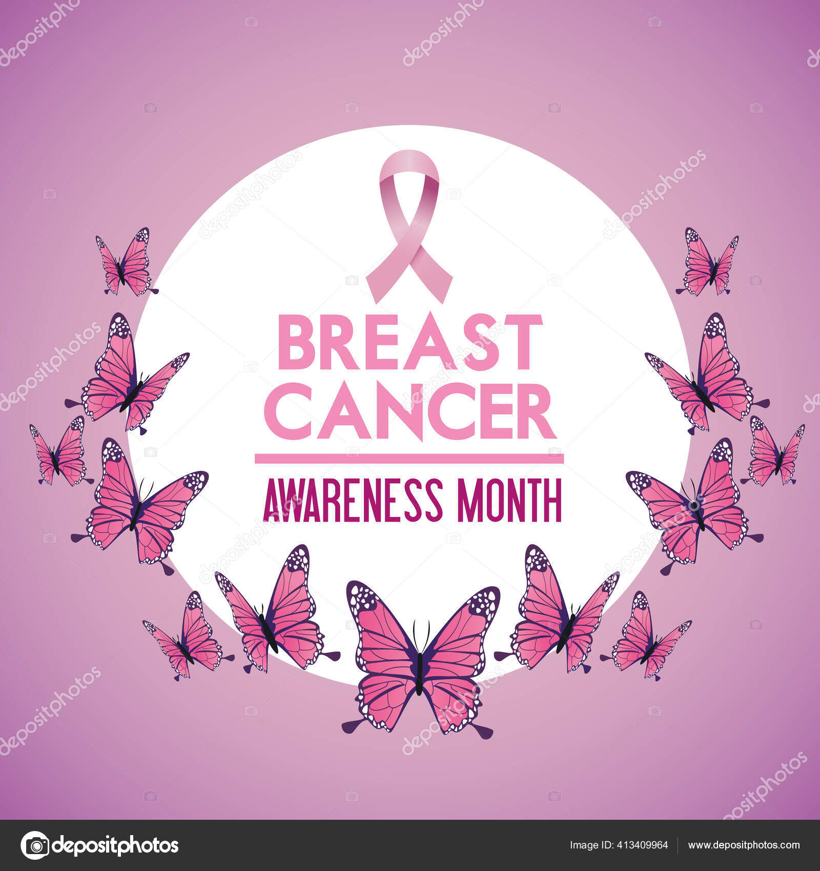 Purple Butterfly Cancer Ribbons