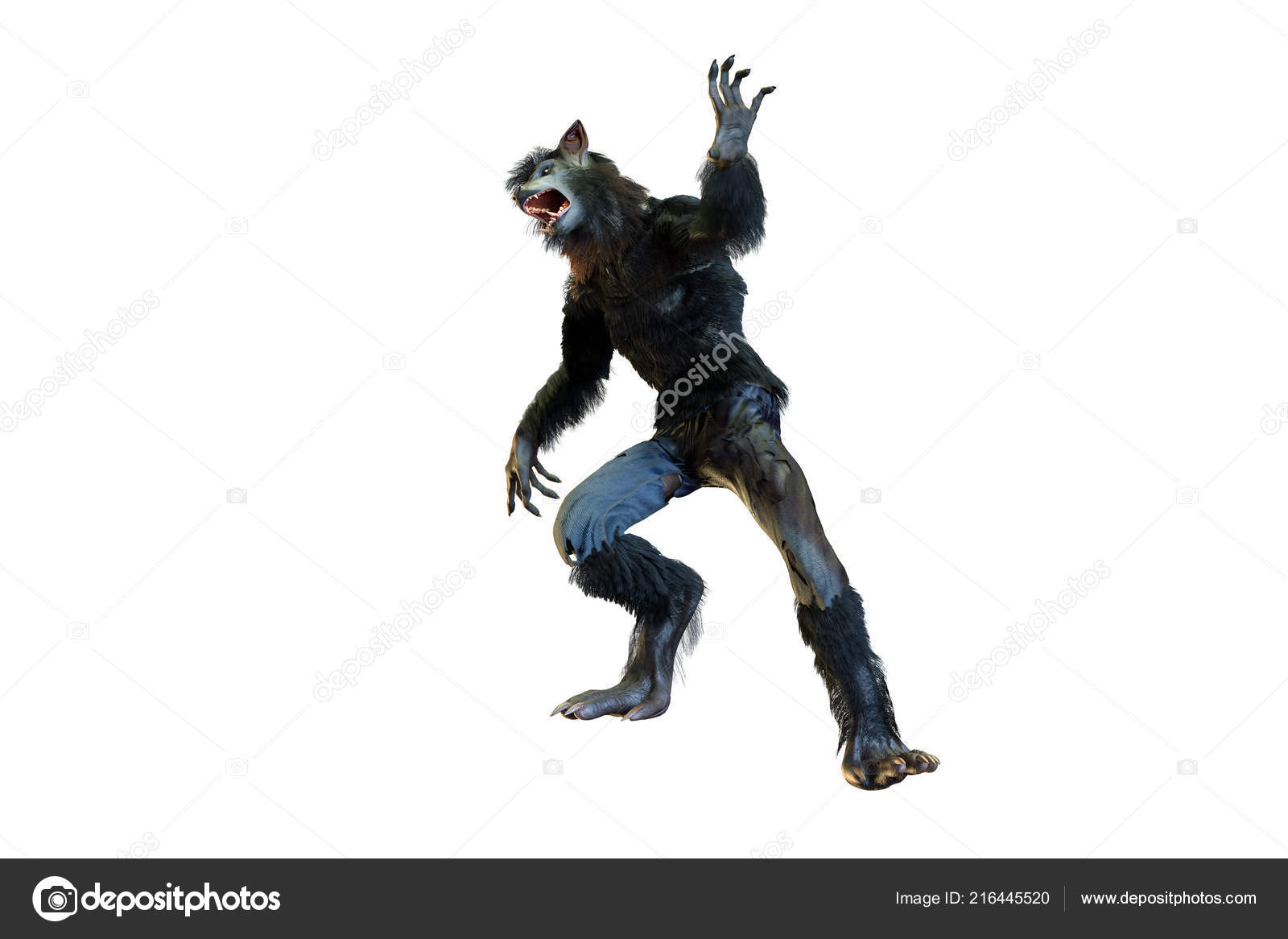 Illustration Werewolf Halloween Background Stock Photo by ©DenisSmile ...