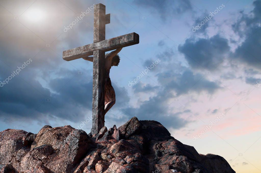 Dio Sulla Croce Sfondo