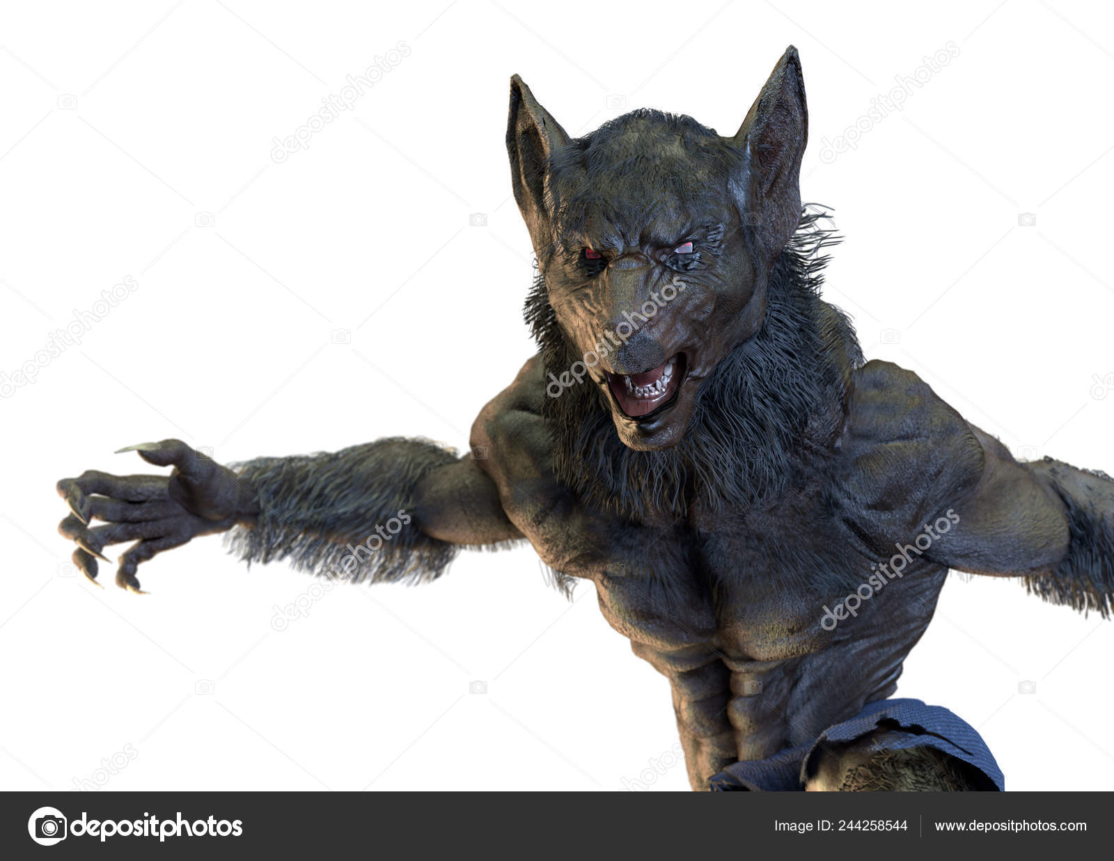 Illustration Werewolf White Background — Stock Photo © DenisSmile ...