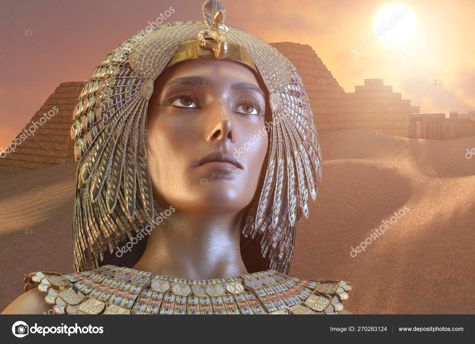 Cleopatra Egyptian Queen Vii Century Egypt Render — Stock Photo ...