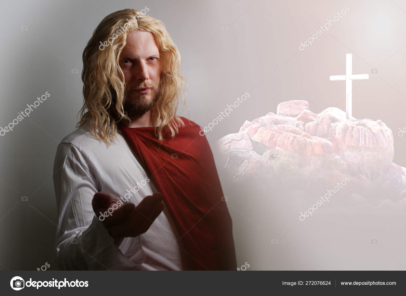 Jesus Christ Portrait Light Background — Stock Photo © DenisSmile ...
