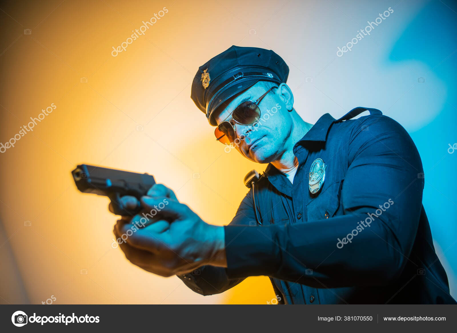Policeman With Gun